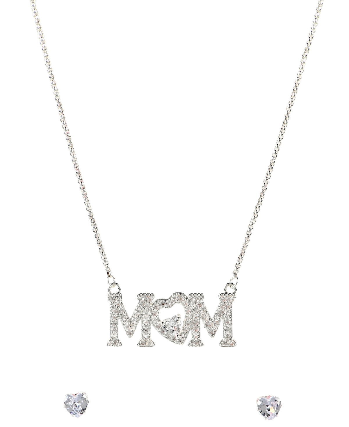 Click here for Giani Bernini Silver-Tone Mom Cubic Zirconia Penda... prices