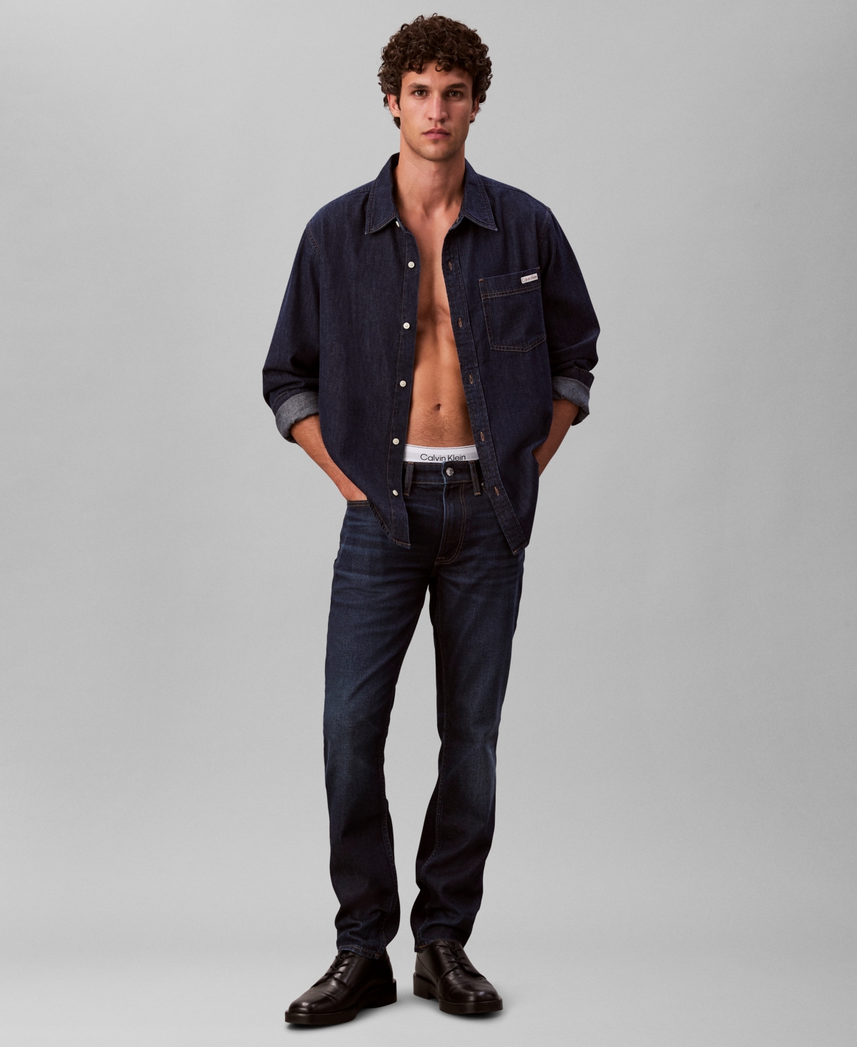 Click here for Calvin Klein Mens Slim Fit Stretch Jeans - Glory D... prices