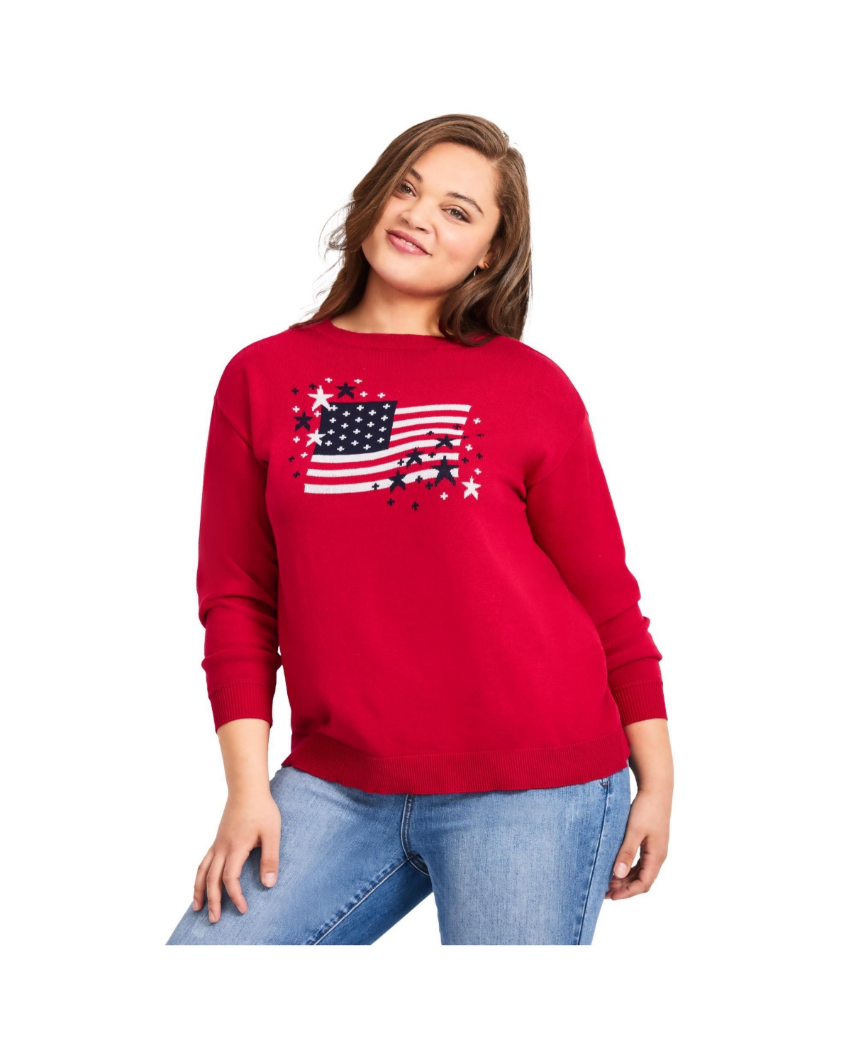 Click here for Avenue Womens Americana Long Sleeve Crewneck Sweat... prices