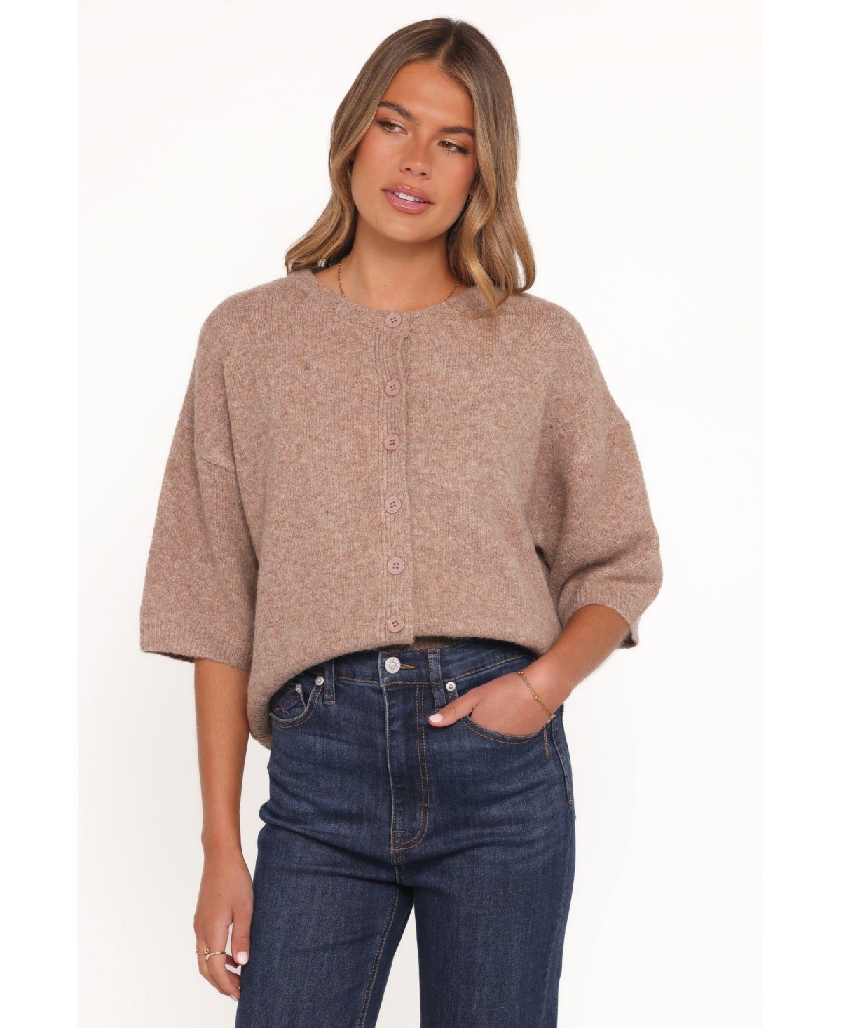 Click here for Petal and Pup Womens Lilith Knit Top - Mocha prices
