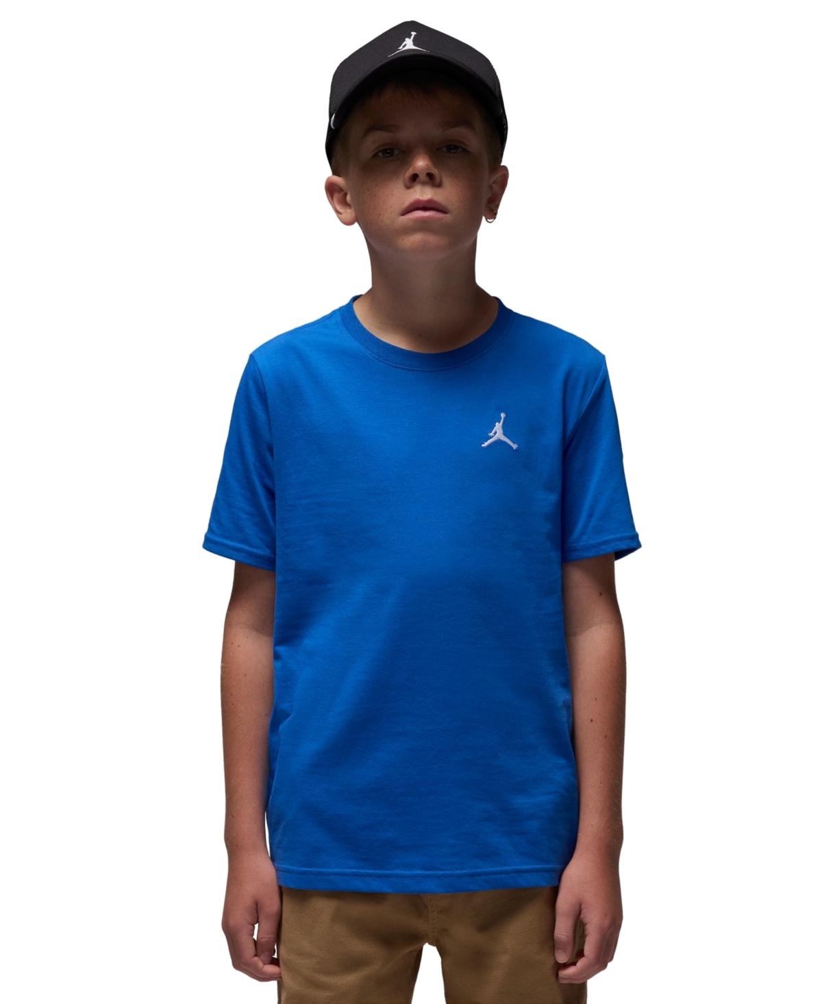 Click here for Jordan Big Boys Jumpman Air Embroidery T-Shirt - S... prices