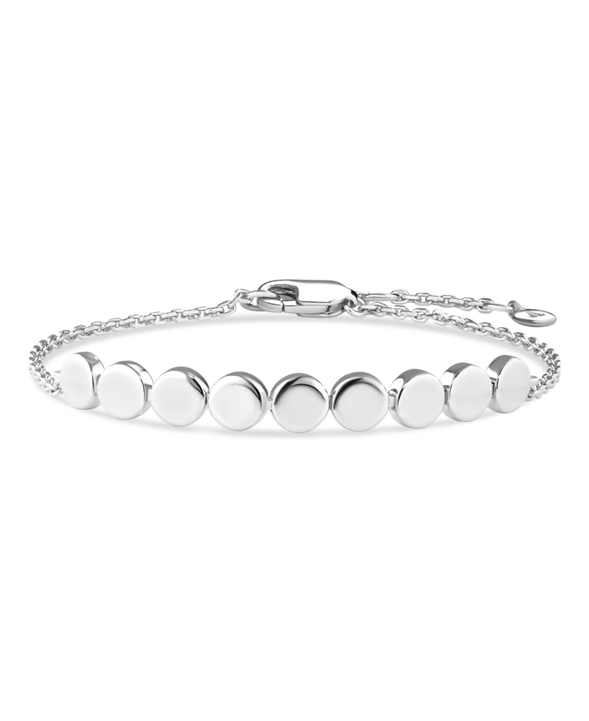 Click here for Devata Round Link Chain Bracelet in Rhodium Plated... prices