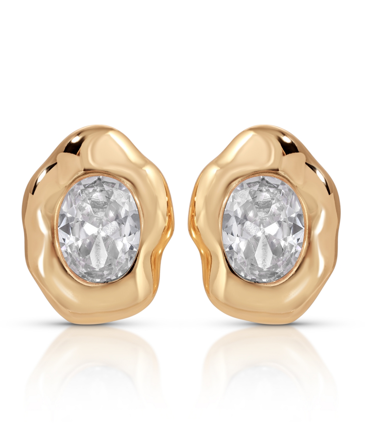 Click here for Ettika Molten Glow Crystal Stud Earrings - Gold prices