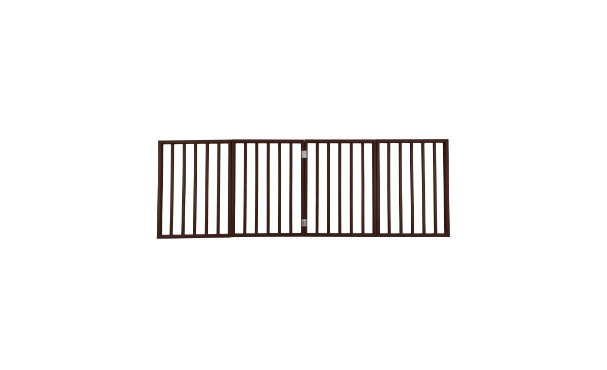 Click here for Petmaker 4-Panel Indoor Foldable Pet Gate  Brown prices