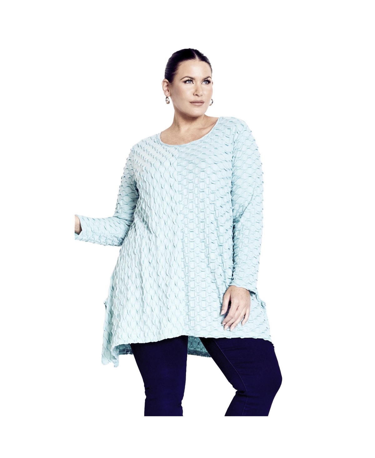 Click here for Avenue Womens Tiarne Two Tone Tunic - Seafoam prices