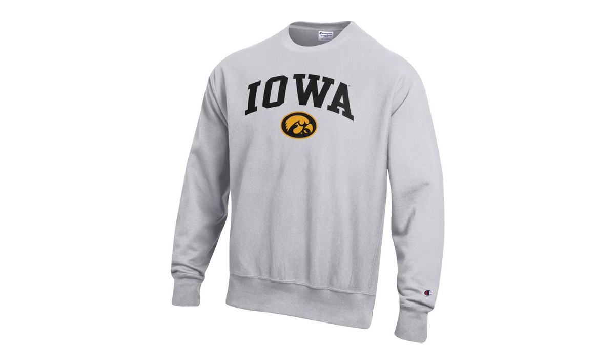 Click here for Champion Mens Gray Iowa Hawkeyes Retro Rhombus Rev... prices