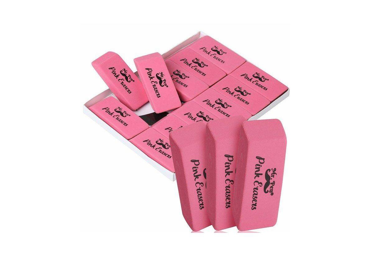 Click here for Mr. Pen Pink Pencil Erasers  Large  Pack of 12 prices