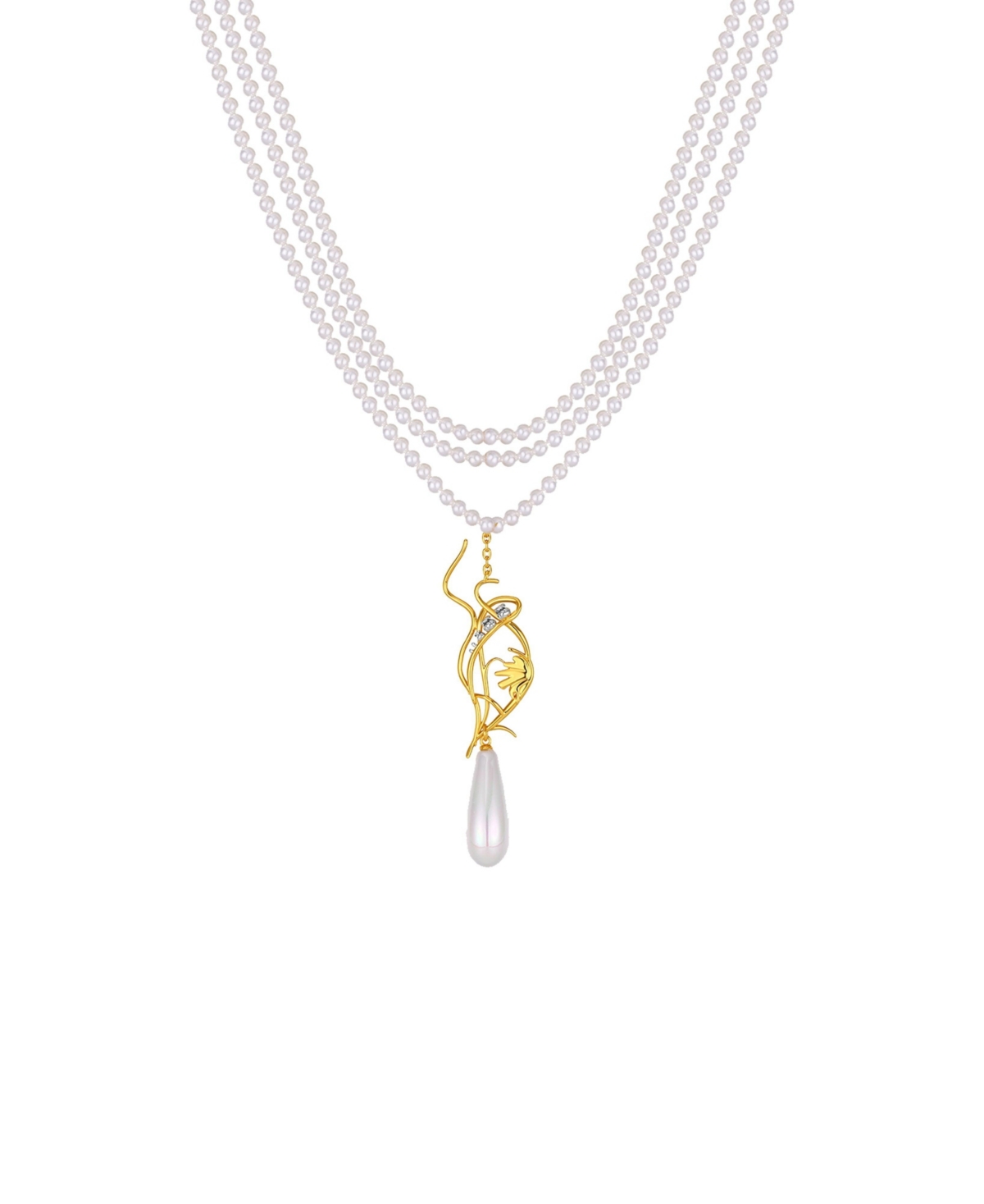 Click here for Retro Chic Lily of the Valley Necklace - White  go... prices