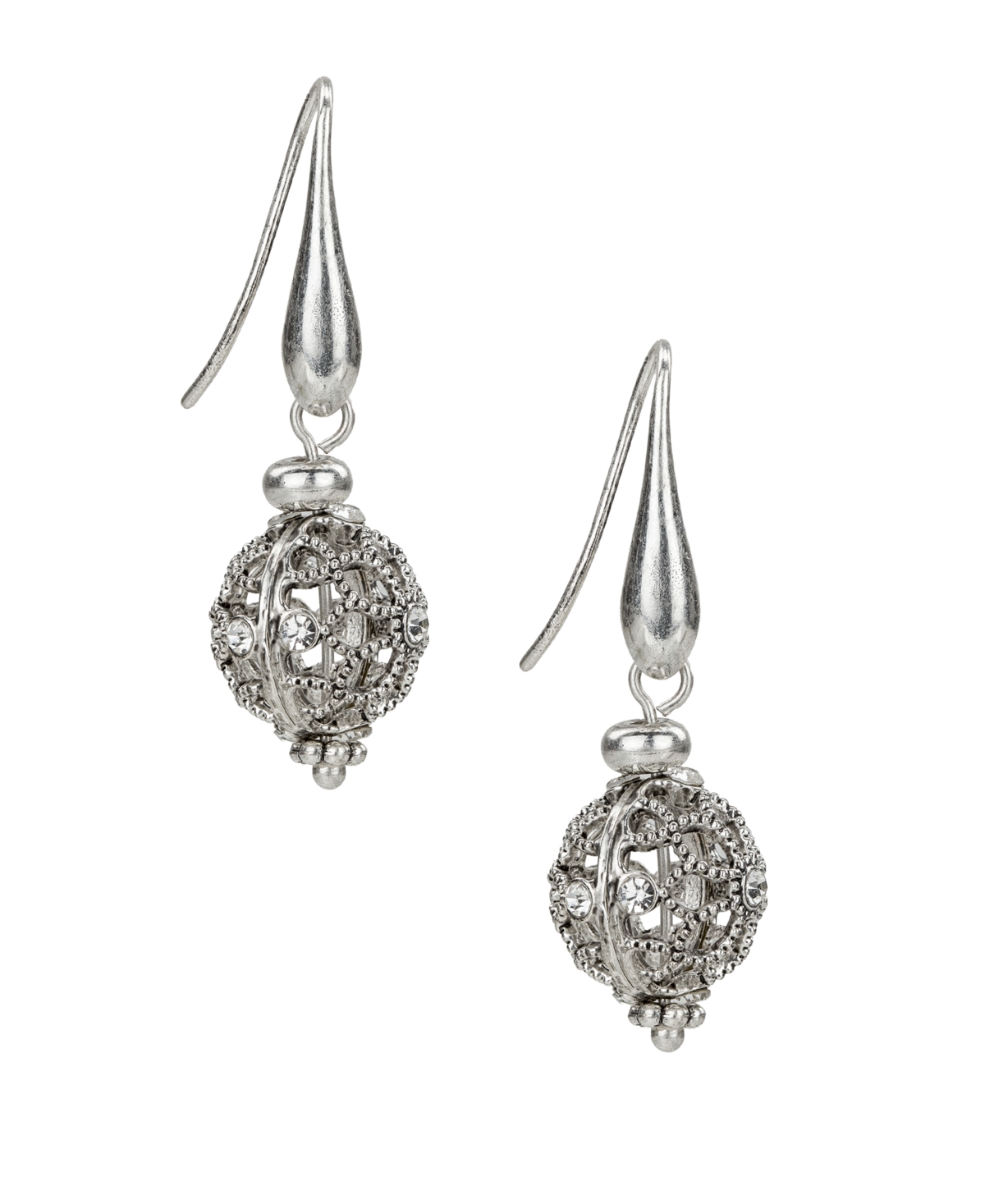 Click here for Patricia Nash Silver Plated Bead Drop Earrings - S... prices