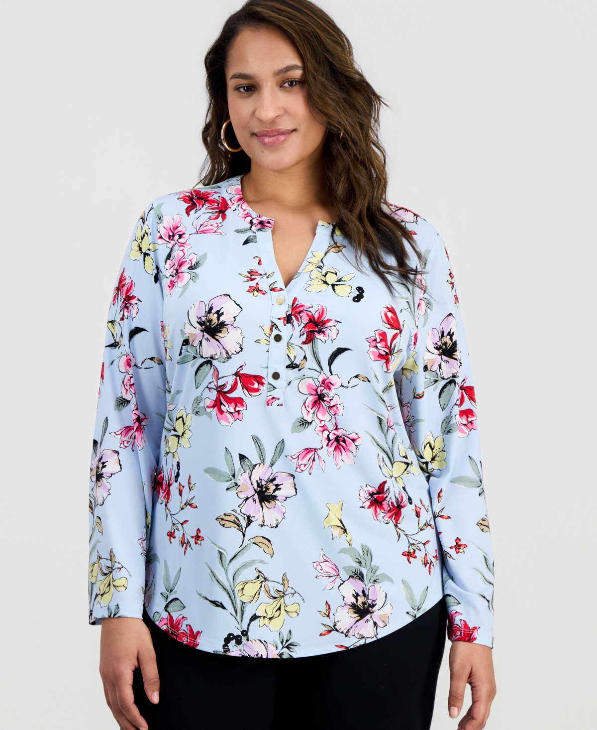 Click here for I.n.c. International Concepts Plus Size Split-Neck... prices