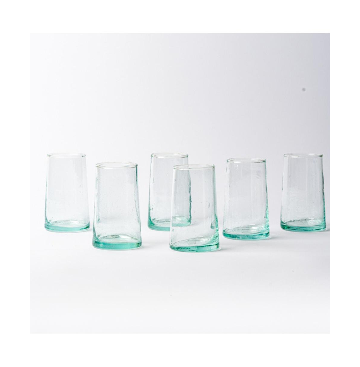 Click here for Verve Culture Blue Cone Glass Large - Set of 6 - c... prices