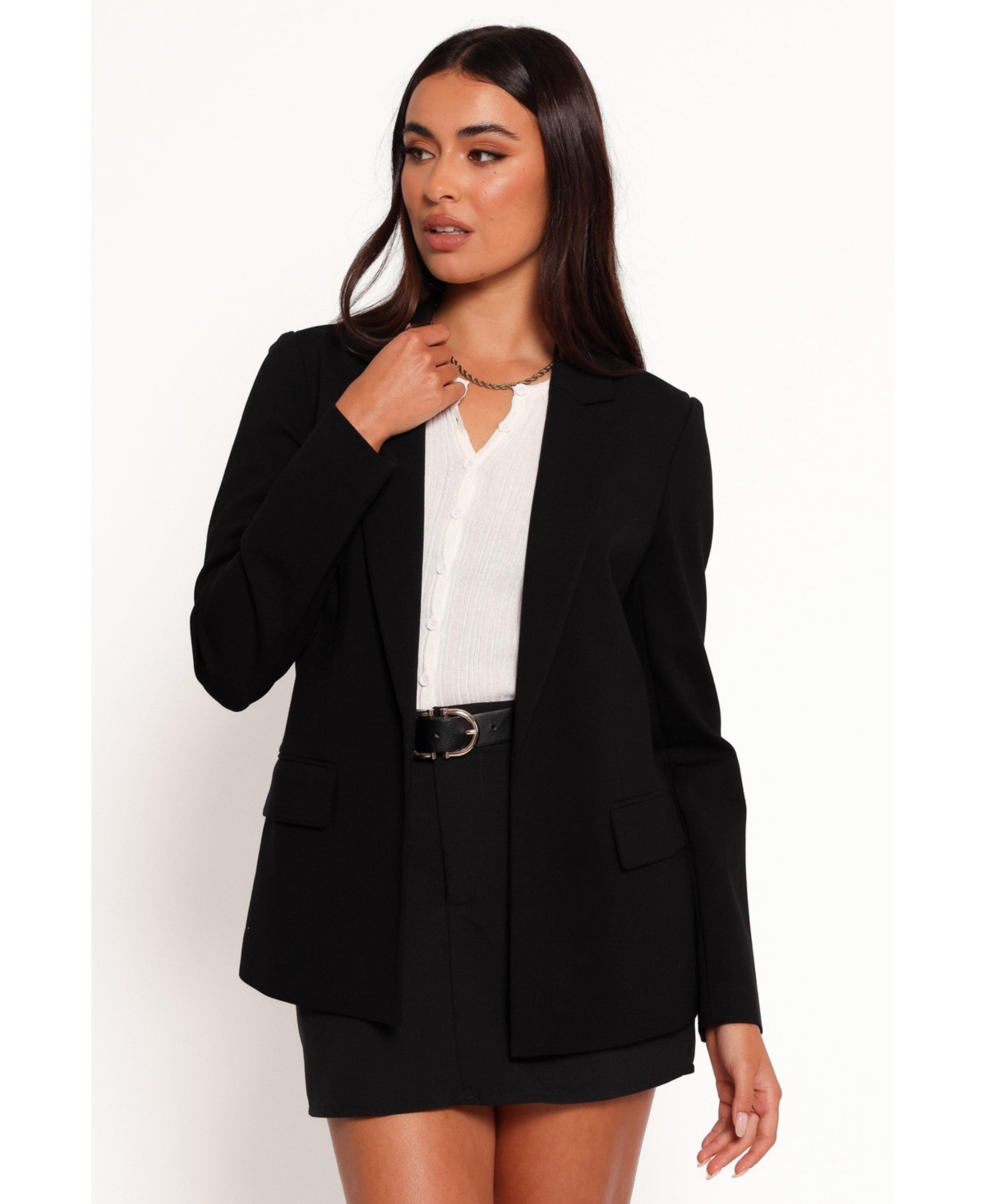 Click here for Petal and Pup Womens Ronny Open Front Knit Blazer... prices