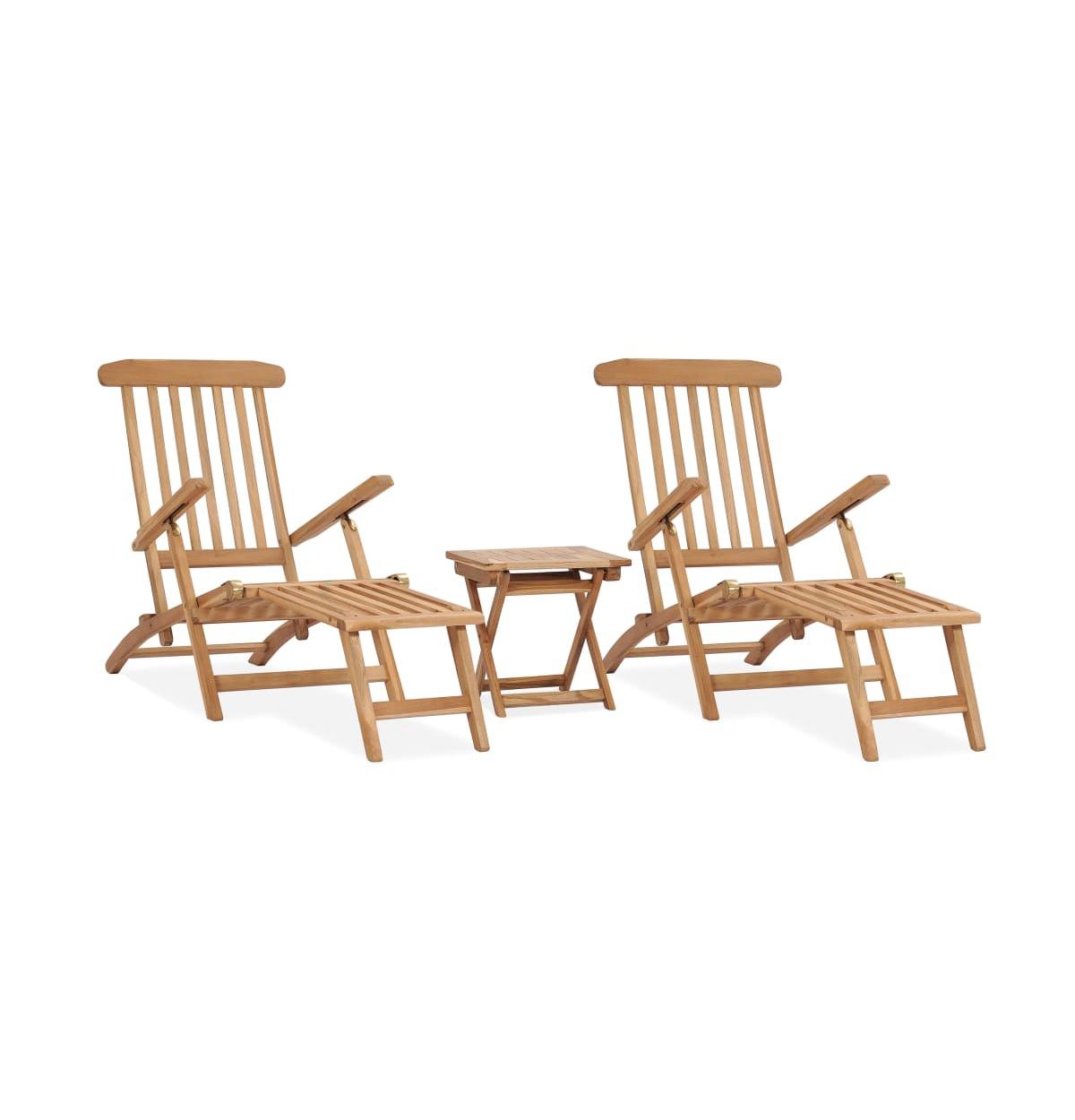 Click here for vidaXL Deck Chair Solid Teak Wood Foldable Deck Ch... prices