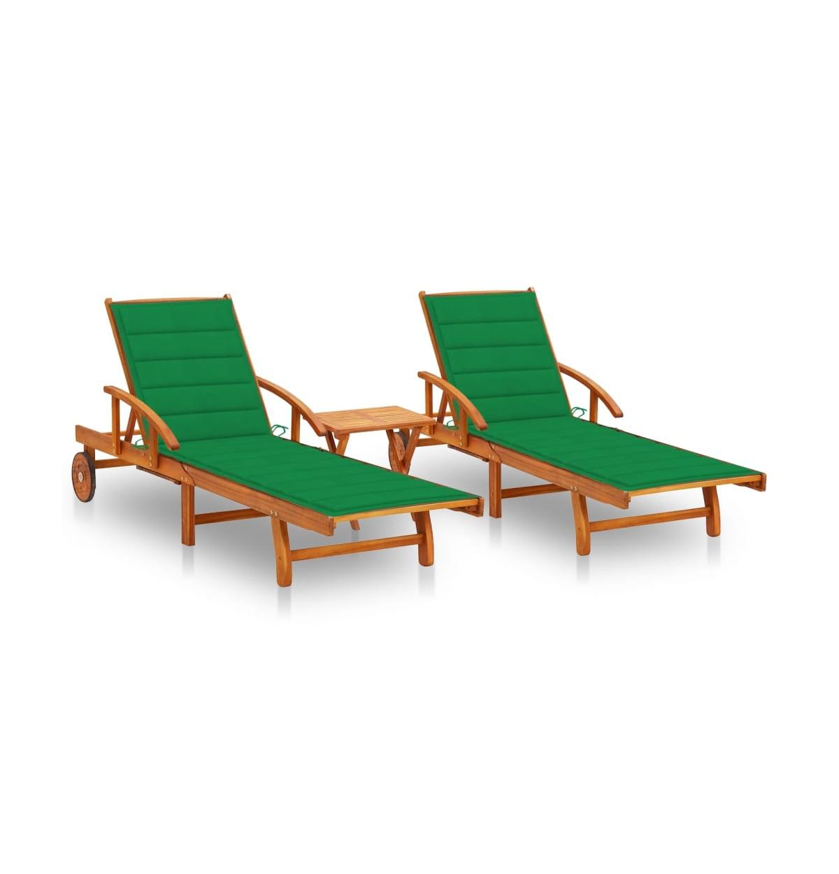 Click here for vidaXL Sun Lounger Wooden with cushions prices