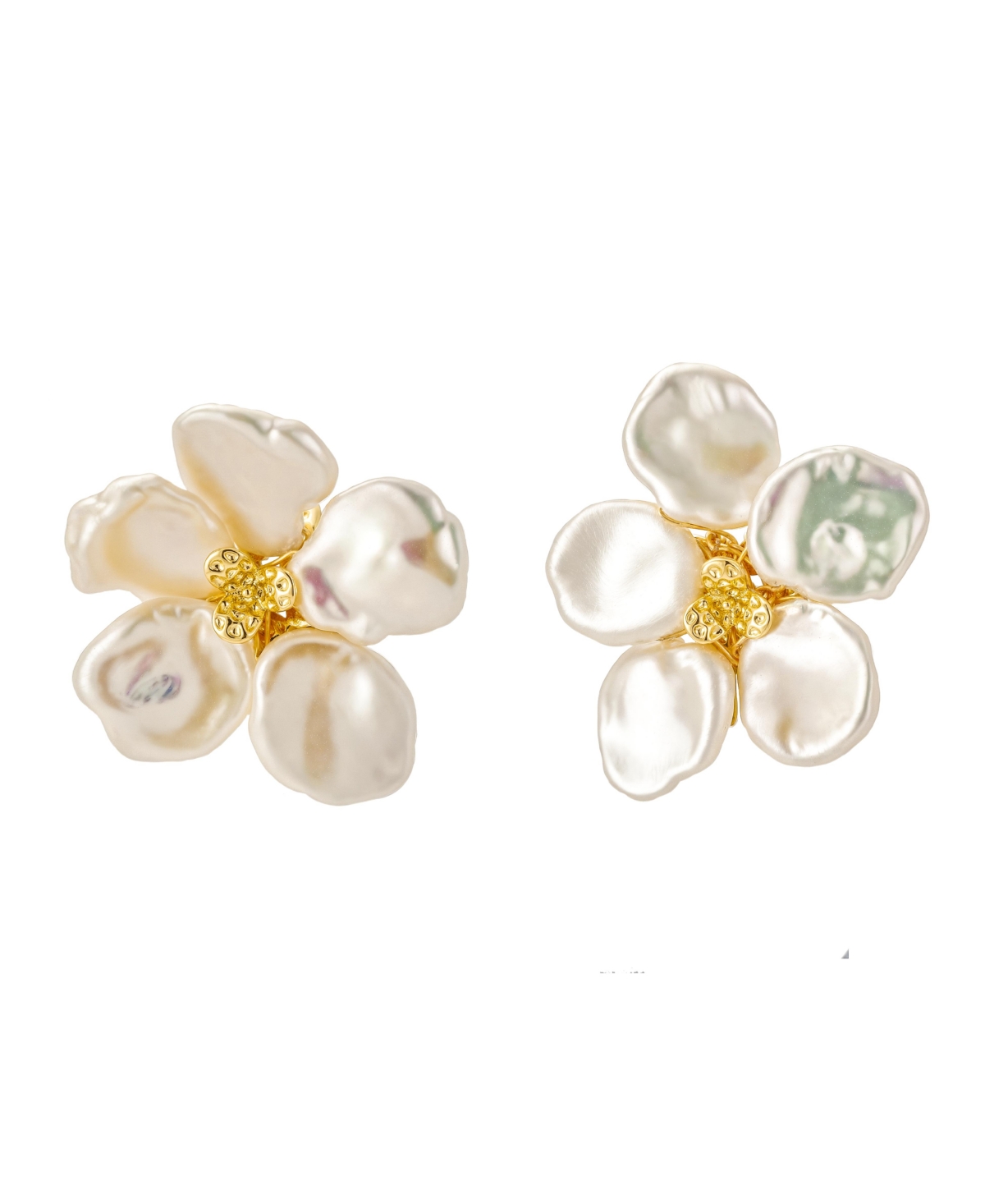 Click here for Untamed Petals Elodie Baroque Stud Earrings - Gold prices
