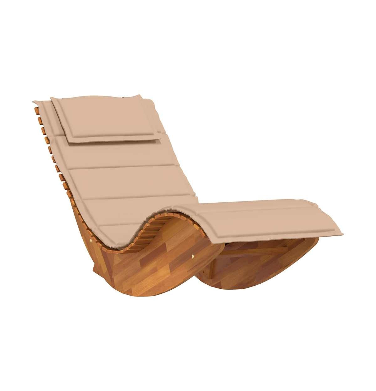 Click here for vidaXL Rocking with Cushion Solid Wood Acacia Sun... prices