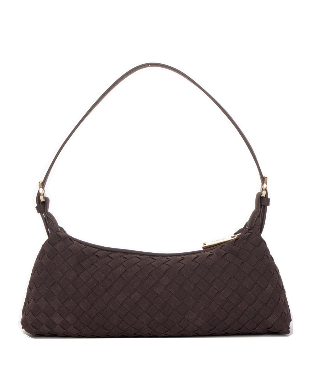Click here for Susu Woven Suede Baguette Bag with Crossbody Strap... prices