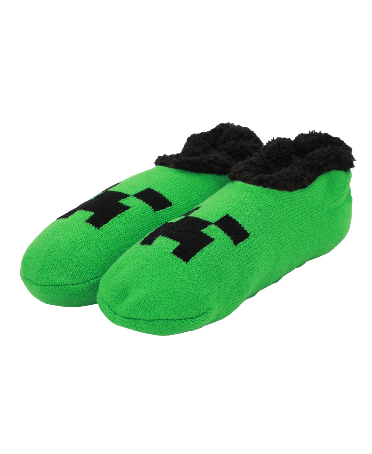 Click here for Minecraft Womens Creeper Face Green Slipper Socks-... prices