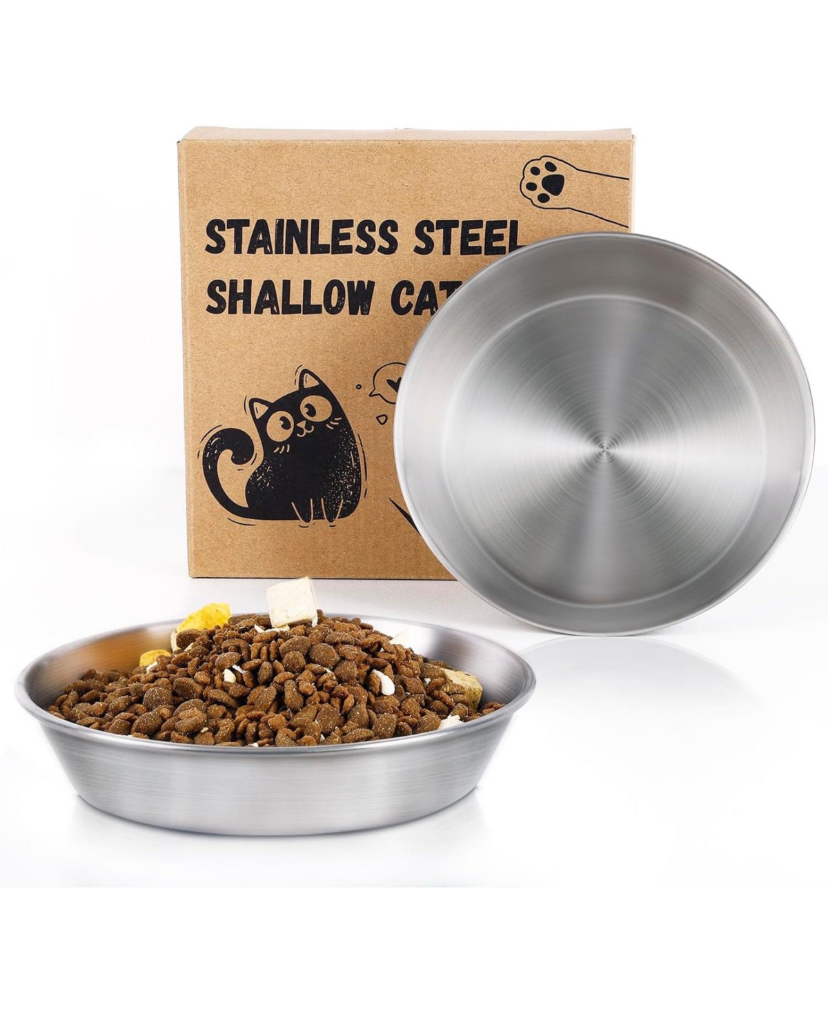 Click here for Wopet 2 Pack Stainless Steel Cat Food Bowls Deep W... prices