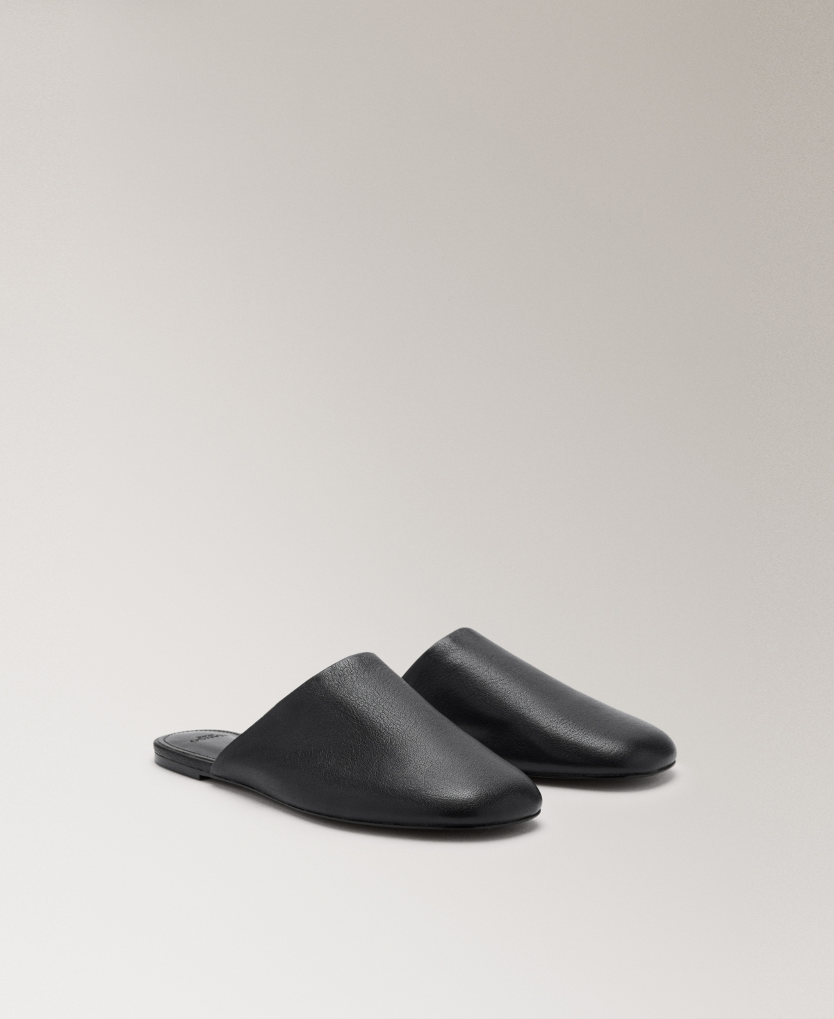 Click here for Mango Womens Leather Mule Slippers - Black prices