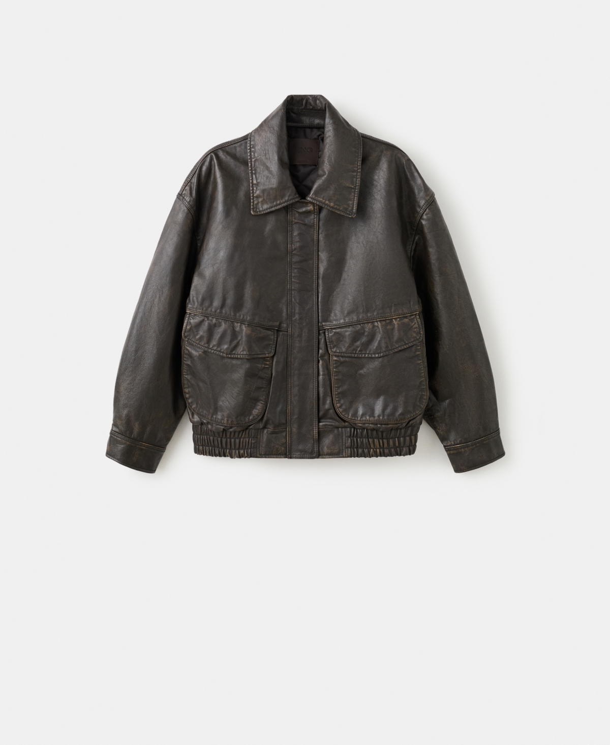 Click here for Mango Womens 100 Leather Pockets Jacket - Brown prices