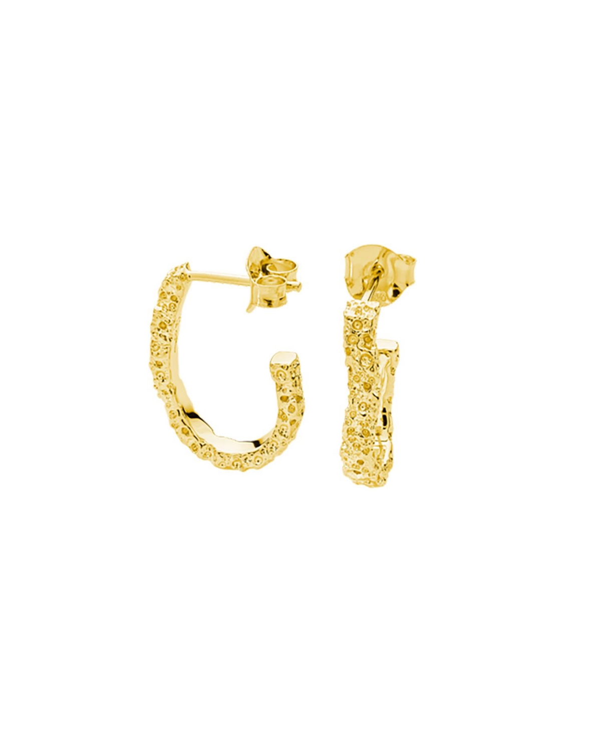 Click here for Lucy Quartermaine Half Hula Hoop Earrings in Gold... prices