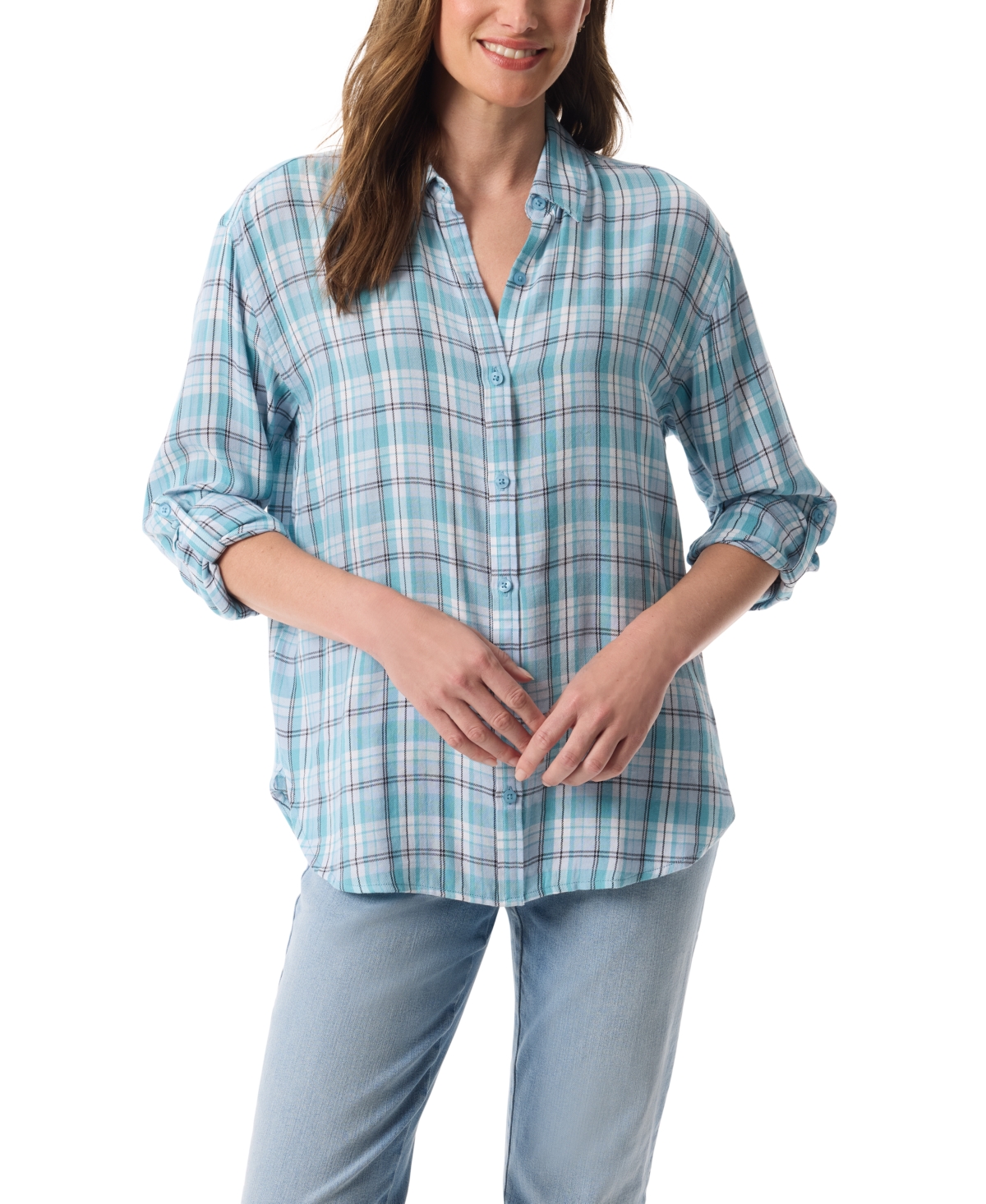 Click here for Gloria Vanderbilt Womens Amanda Button-Front Shirt... prices