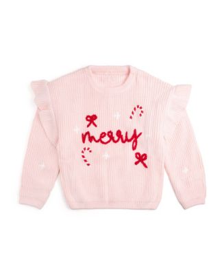 Sweet Wink Big Girls Coquette Merry Christmas Knit Sweater - Macy's