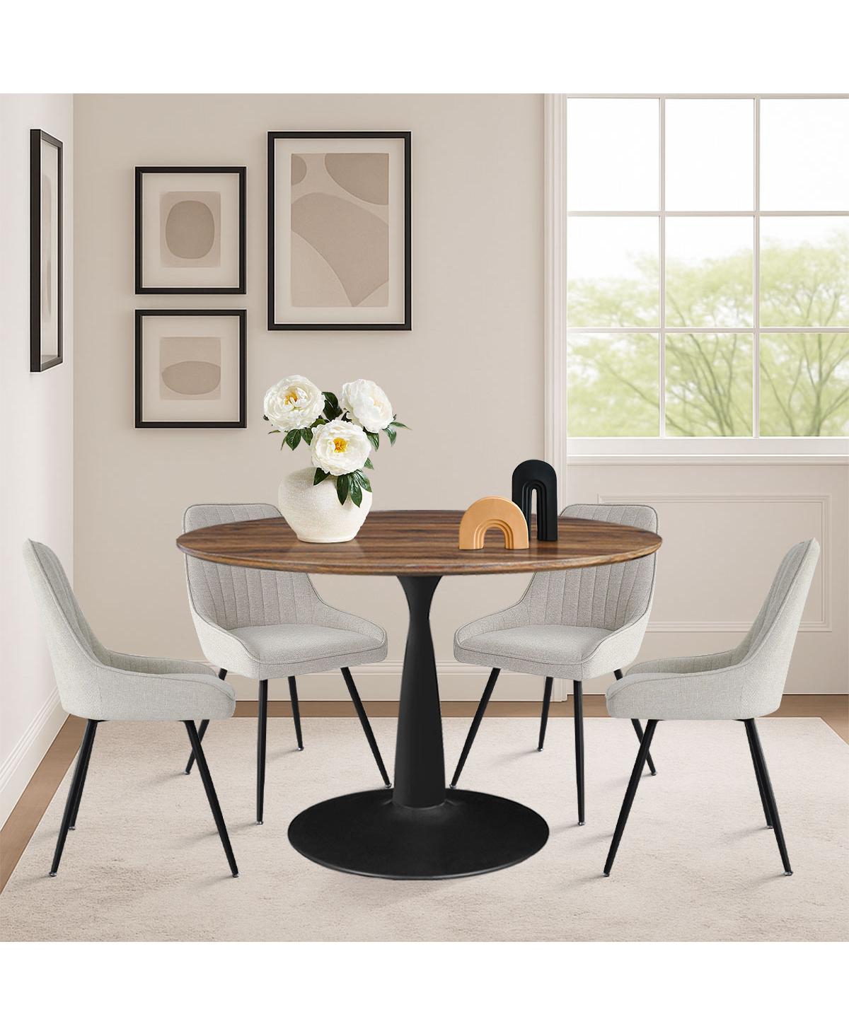 Click here for Maison Boucle 5-Piece Dining Table Set with Round... prices