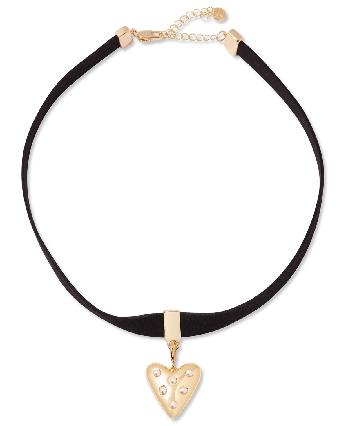 Click here for brook & york Samantha Heart Charm Choker - Gold prices