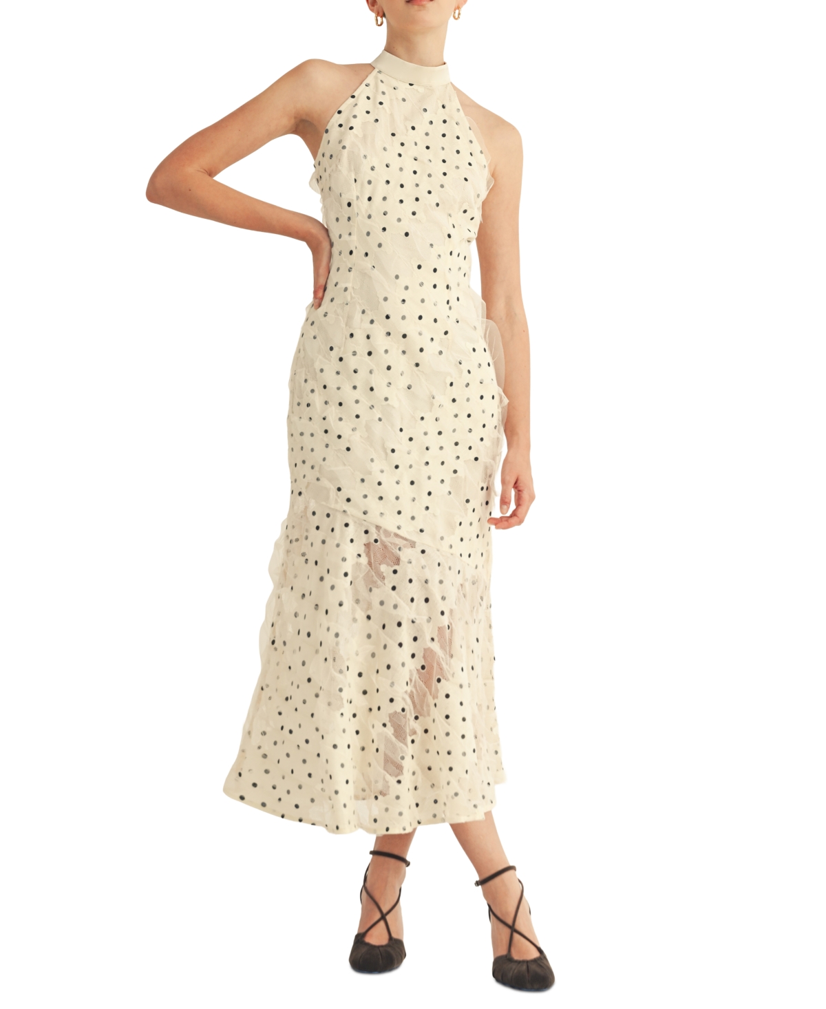 Click here for Arose Studio  Inc Womens Avelisse Halter Neck Midi... prices