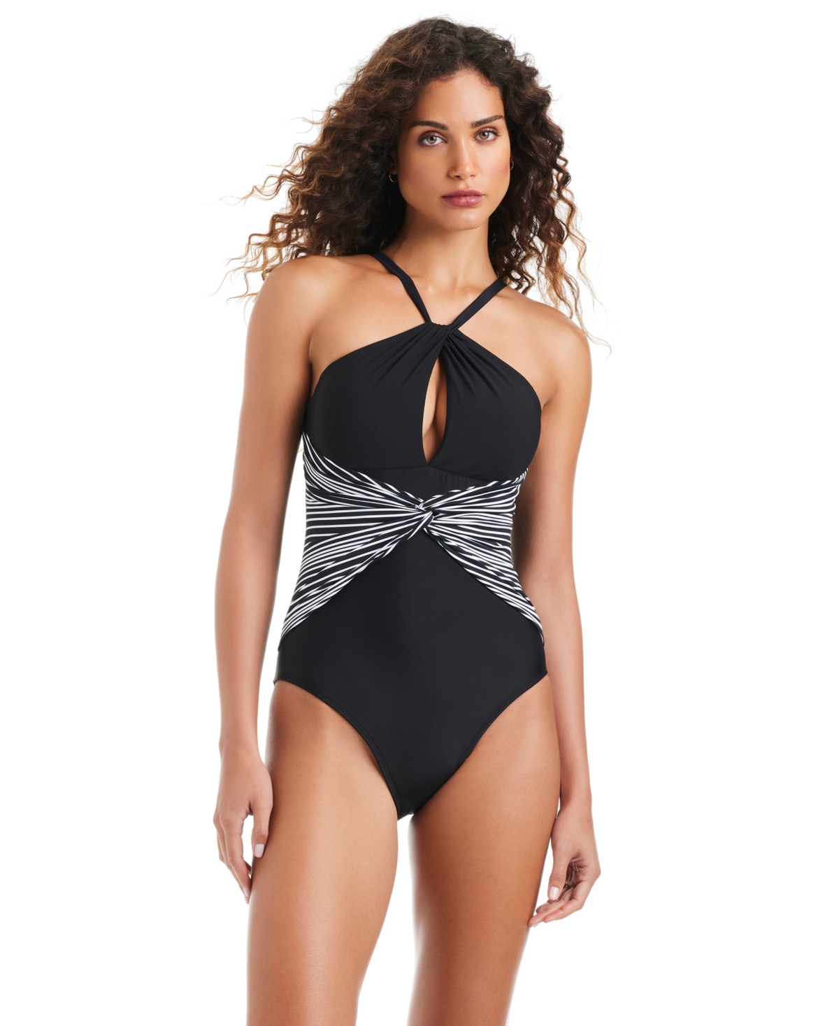 Click here for Beyond Control Womens Halter Neck One-Piece Swimsu... prices