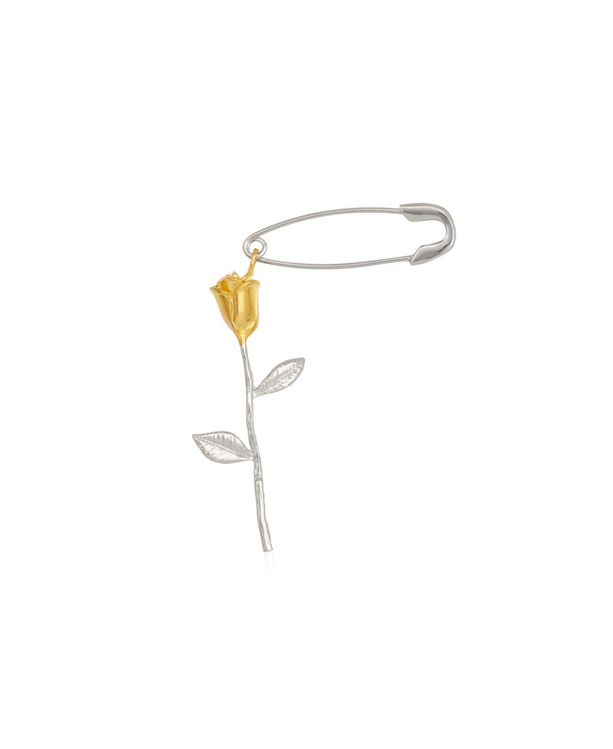 Click here for Spero London Safety Pin Gold Color Rose Sterling S... prices