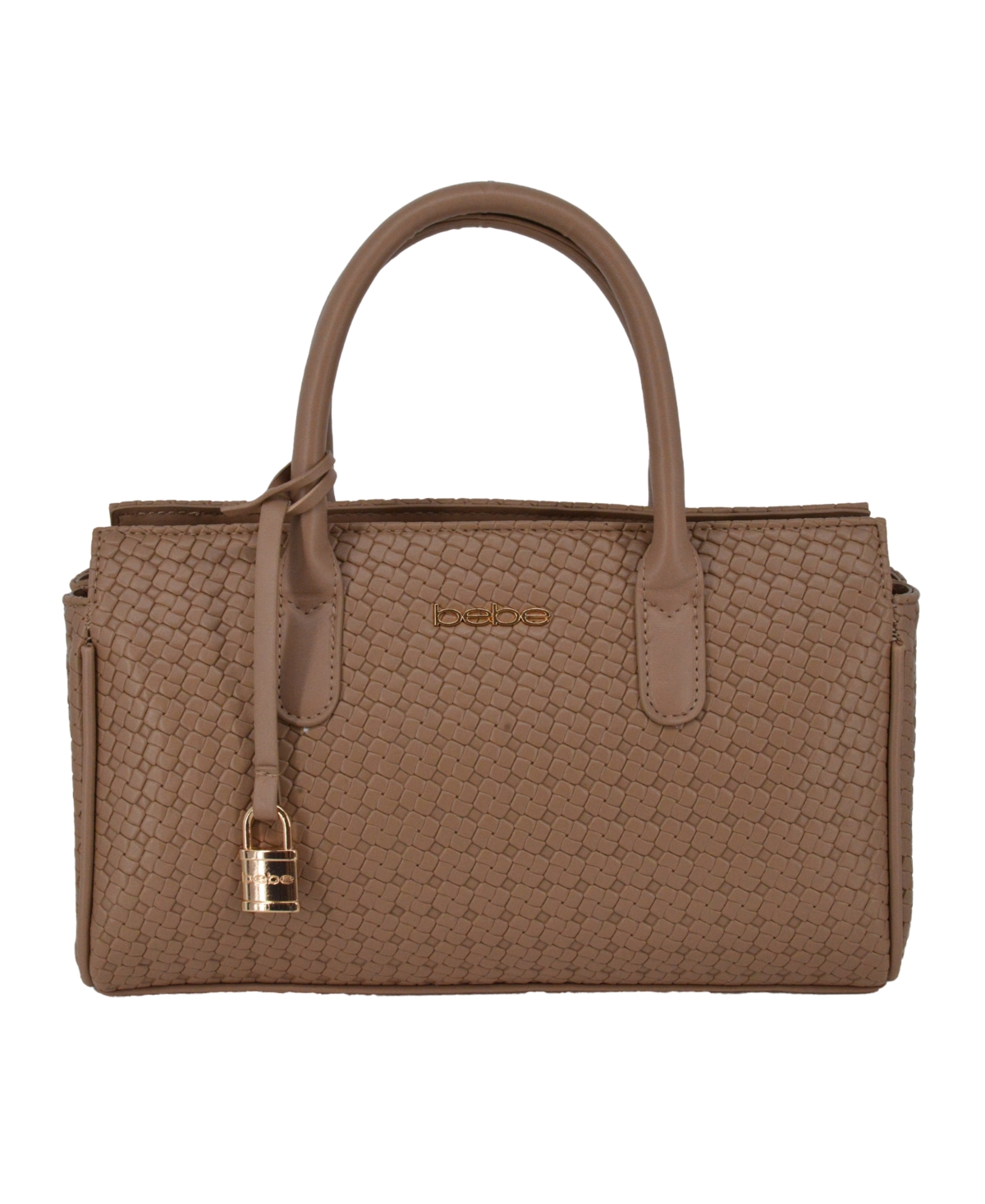 Click here for Bebe Womens Otto Small Satchel Bag - Taupe prices
