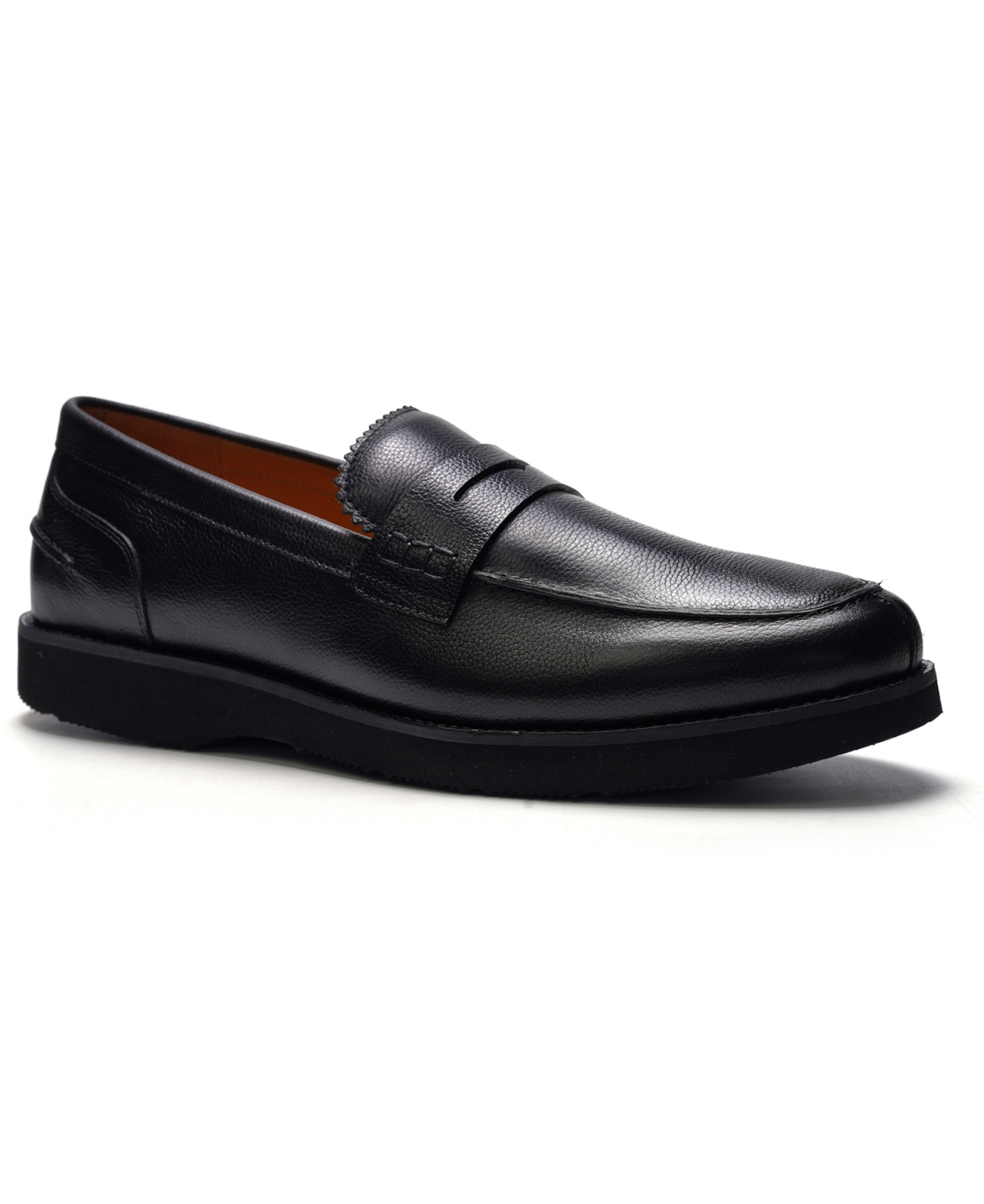 Click here for Anthony Veer Mens Mason Penny Loafers - Black prices