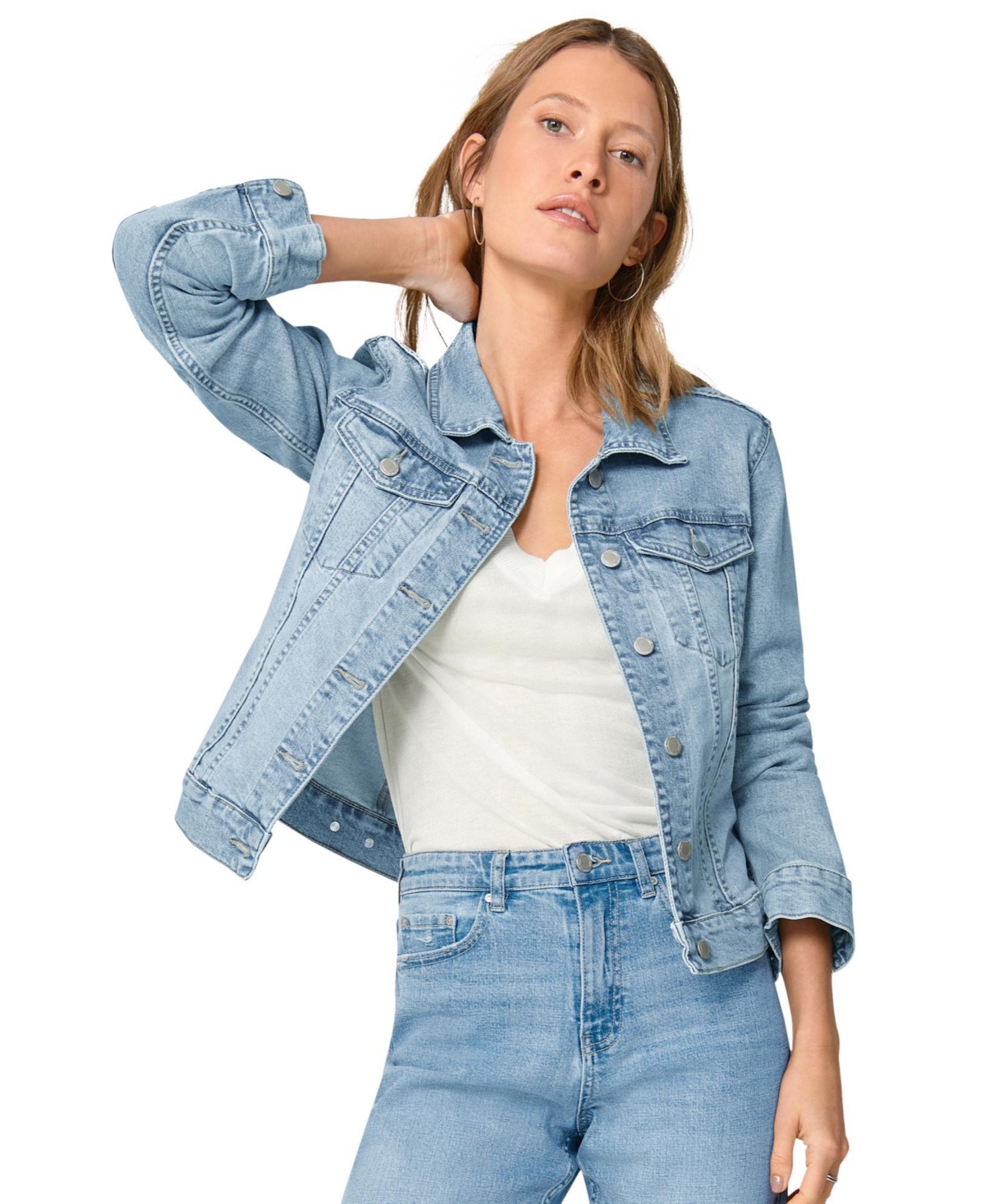 Click here for ellos Womens Classic Denim Jacket - Light blue sto... prices