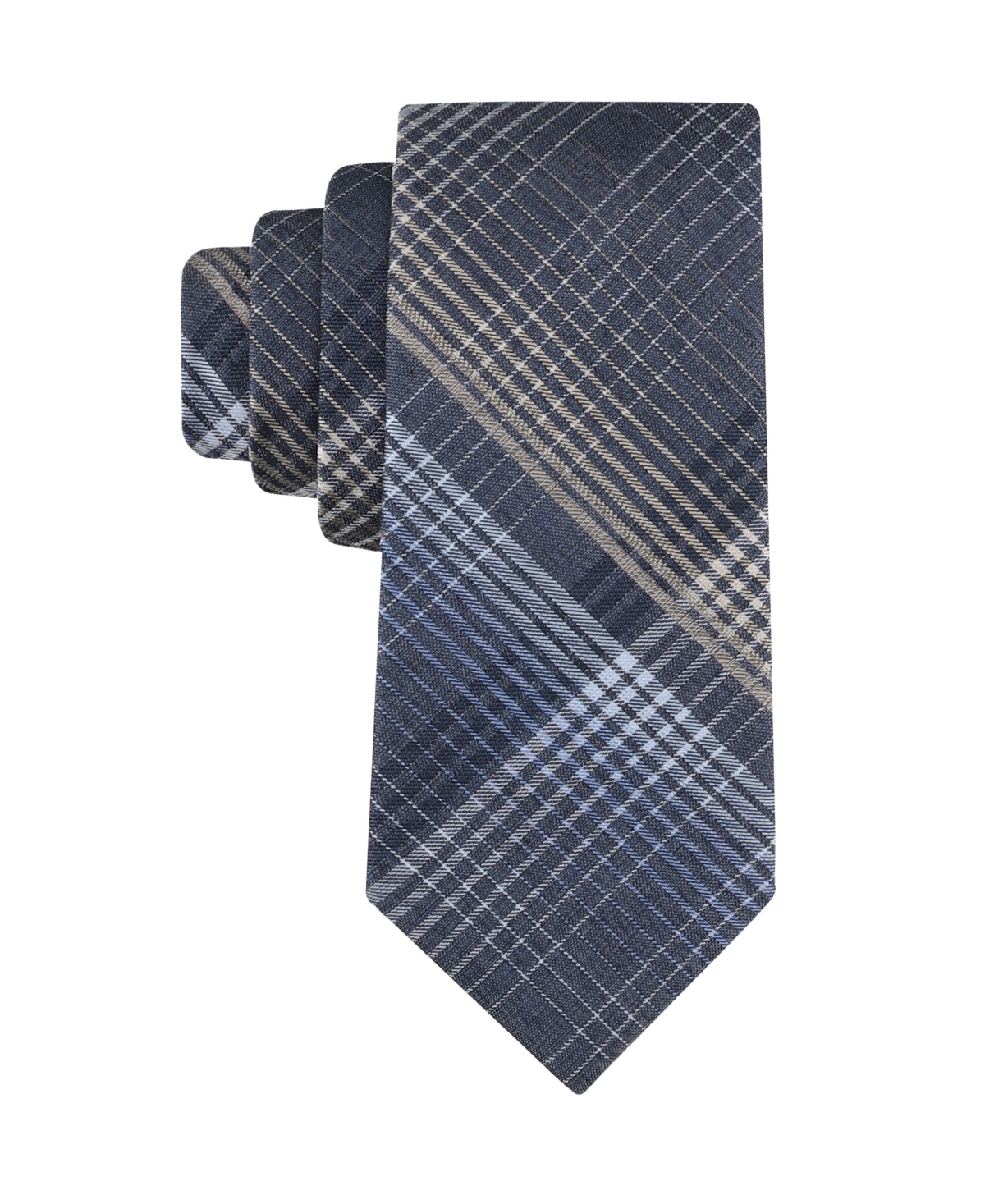 Click here for Calvin Klein Mens Kevin Plaid Tie - Navy prices