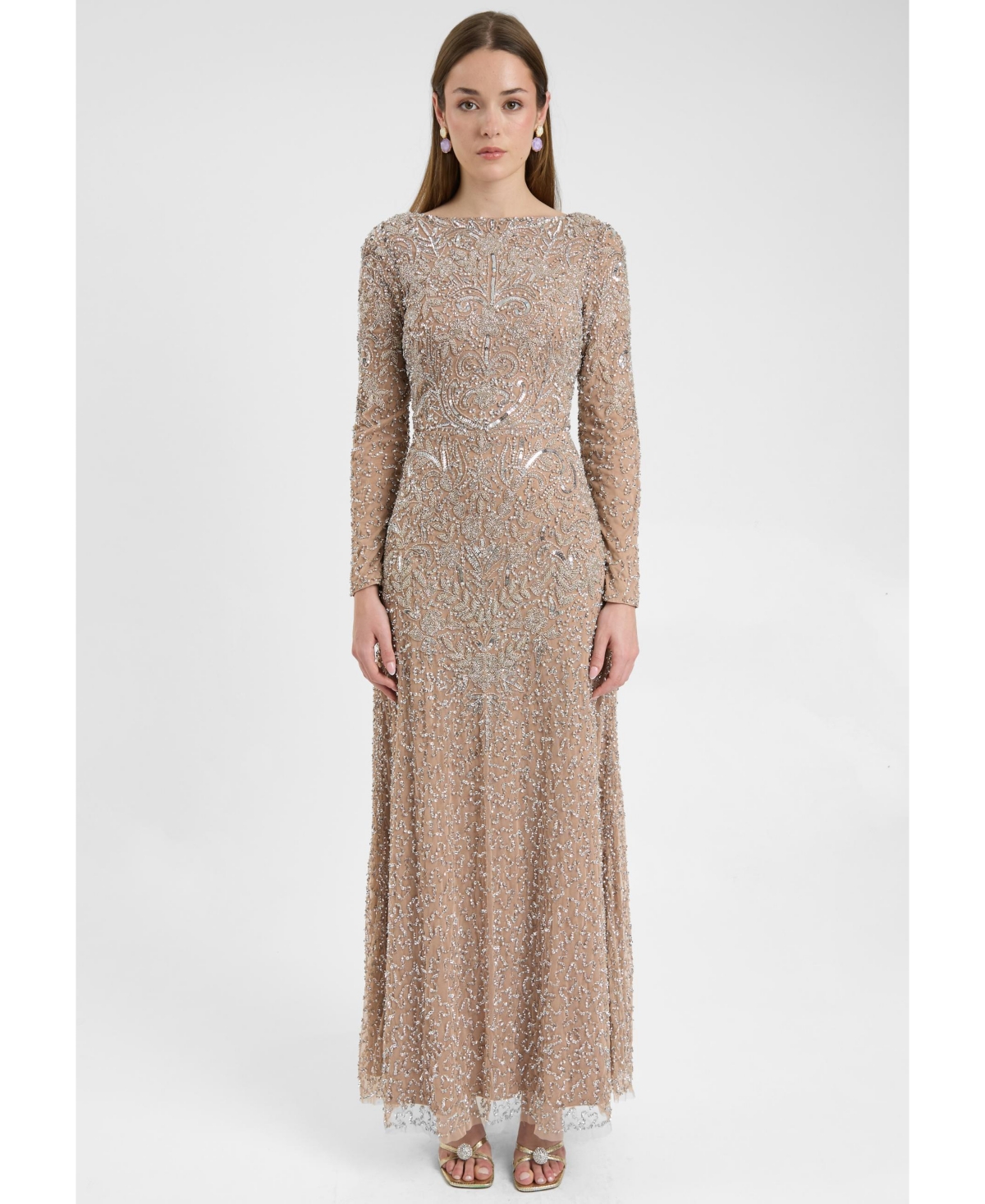 Click here for Maryisa Womens Modest Embellished Sequin Beaded Dr... prices