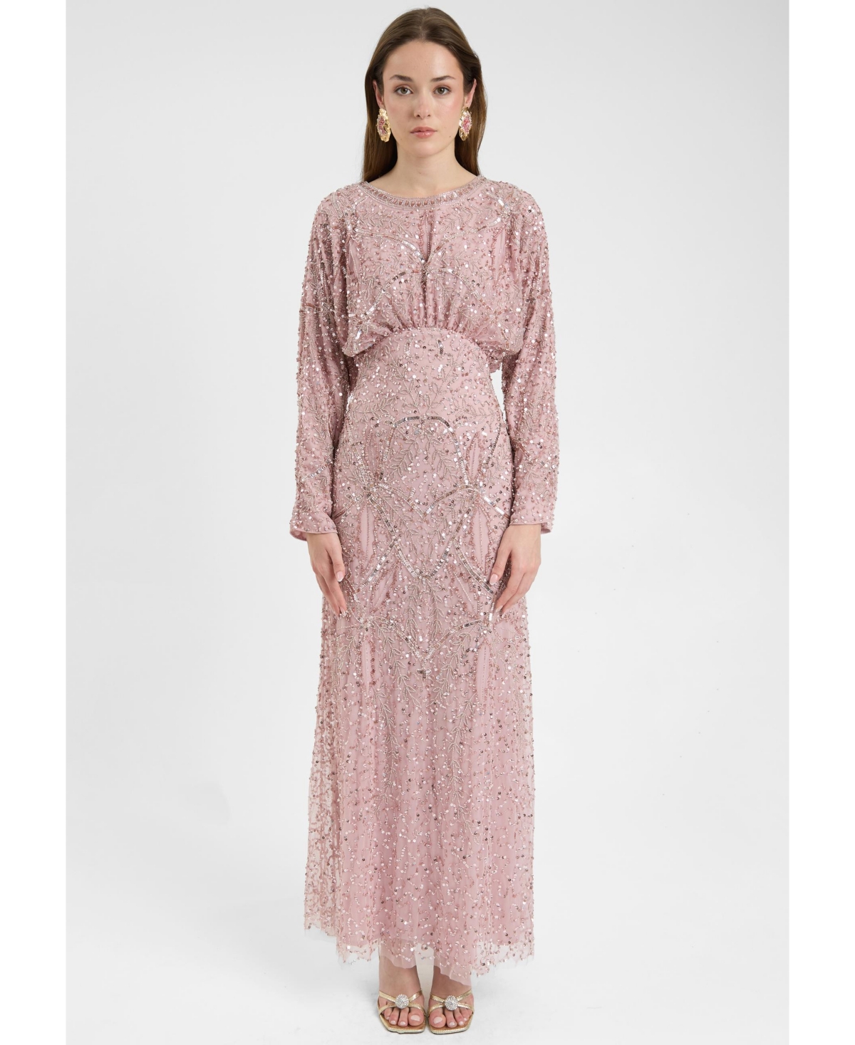 Click here for Maryisa Womens Modest Embellished Sequin Beaded Dr... prices