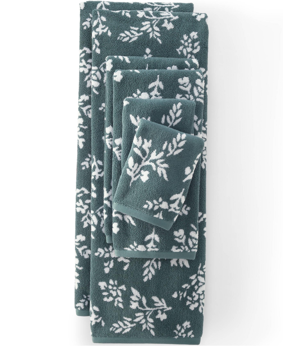 Click here for Lands End Cotton Jacquard 6-Piece Bath Towel Set -... prices