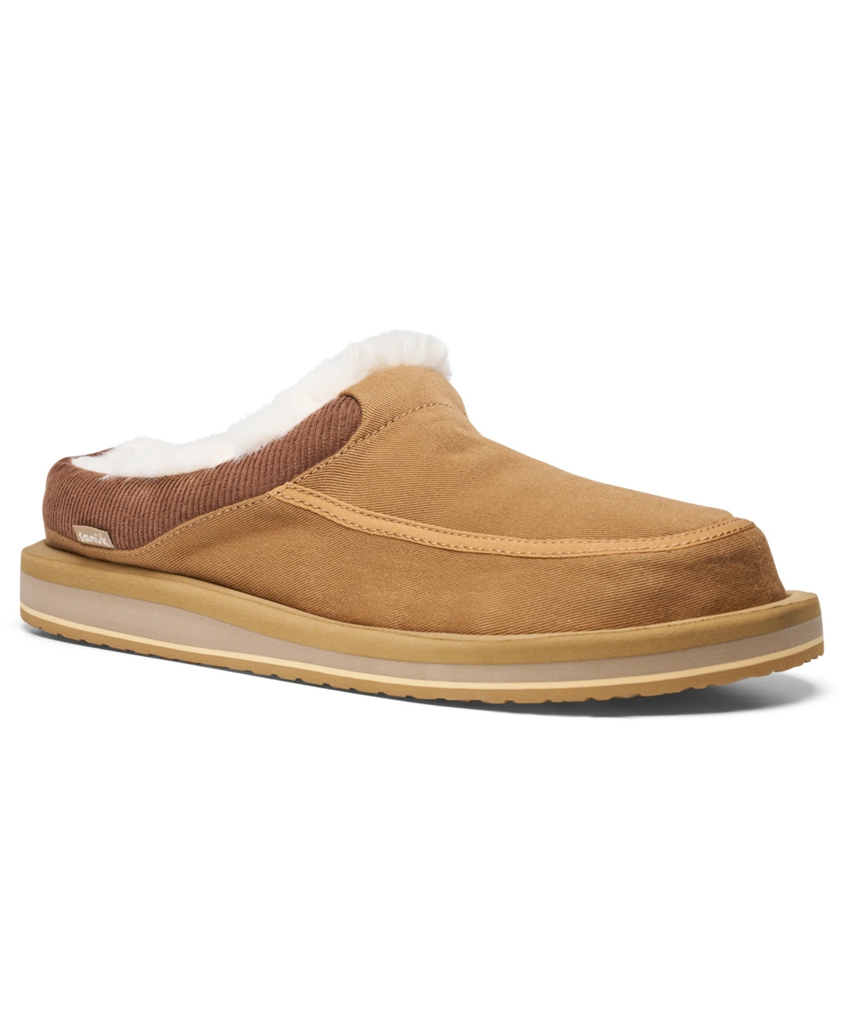 Click here for Sanuk Mens Donny Cozy Slip-On Clog Slippers - Brow... prices