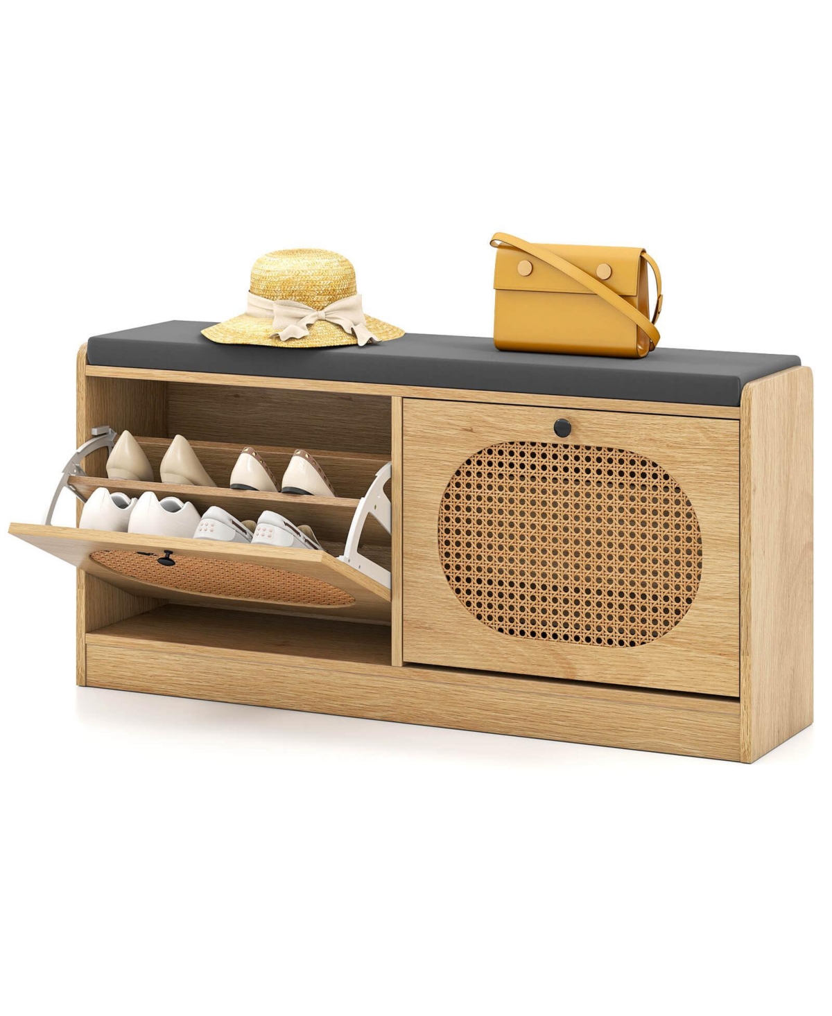 Click here for Costway Shoe Storage Bench with Cushion 2 Flip-ove... prices