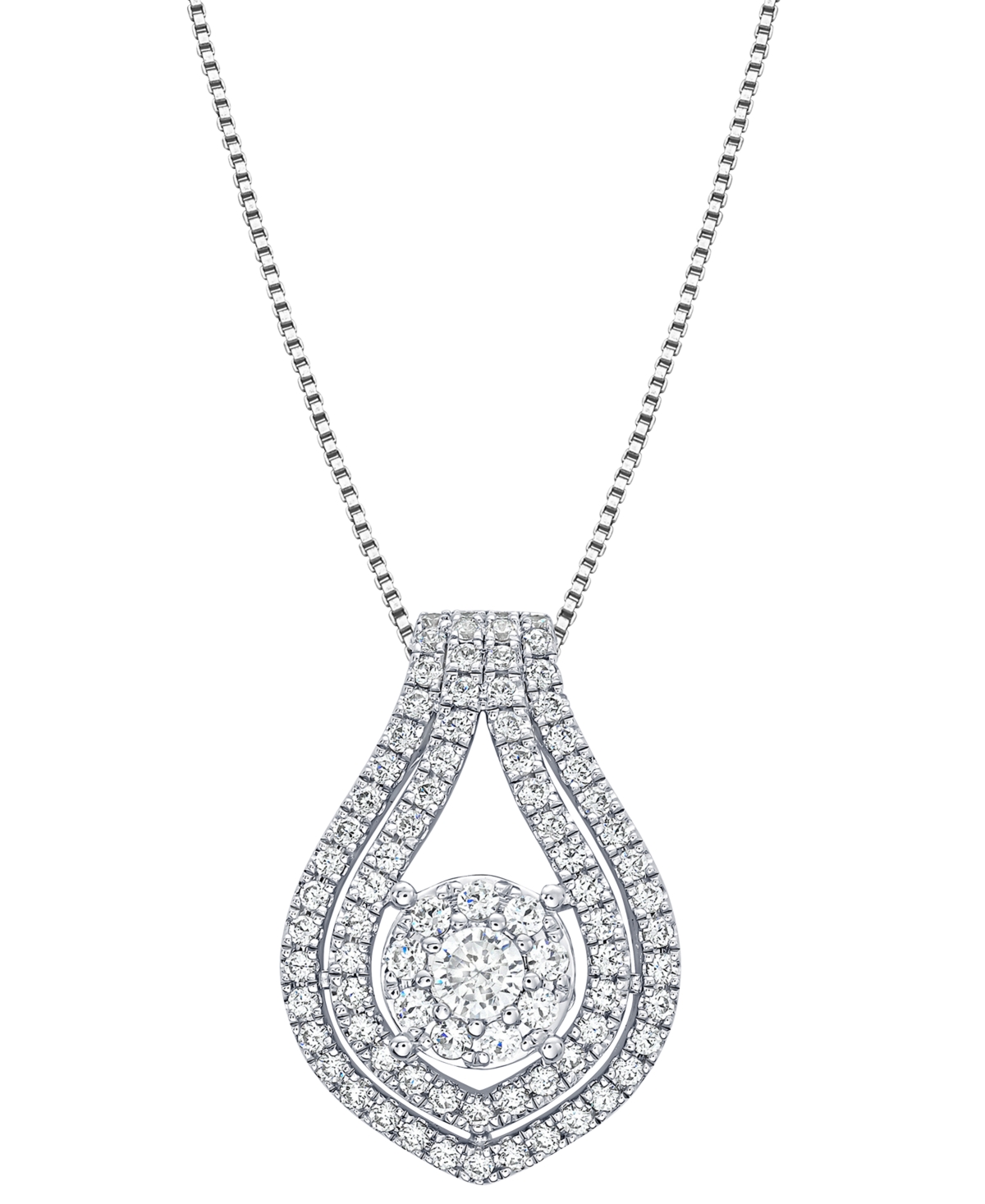Click here for Macys White Diamond Pendant Necklace (1 ct. t.w.)... prices