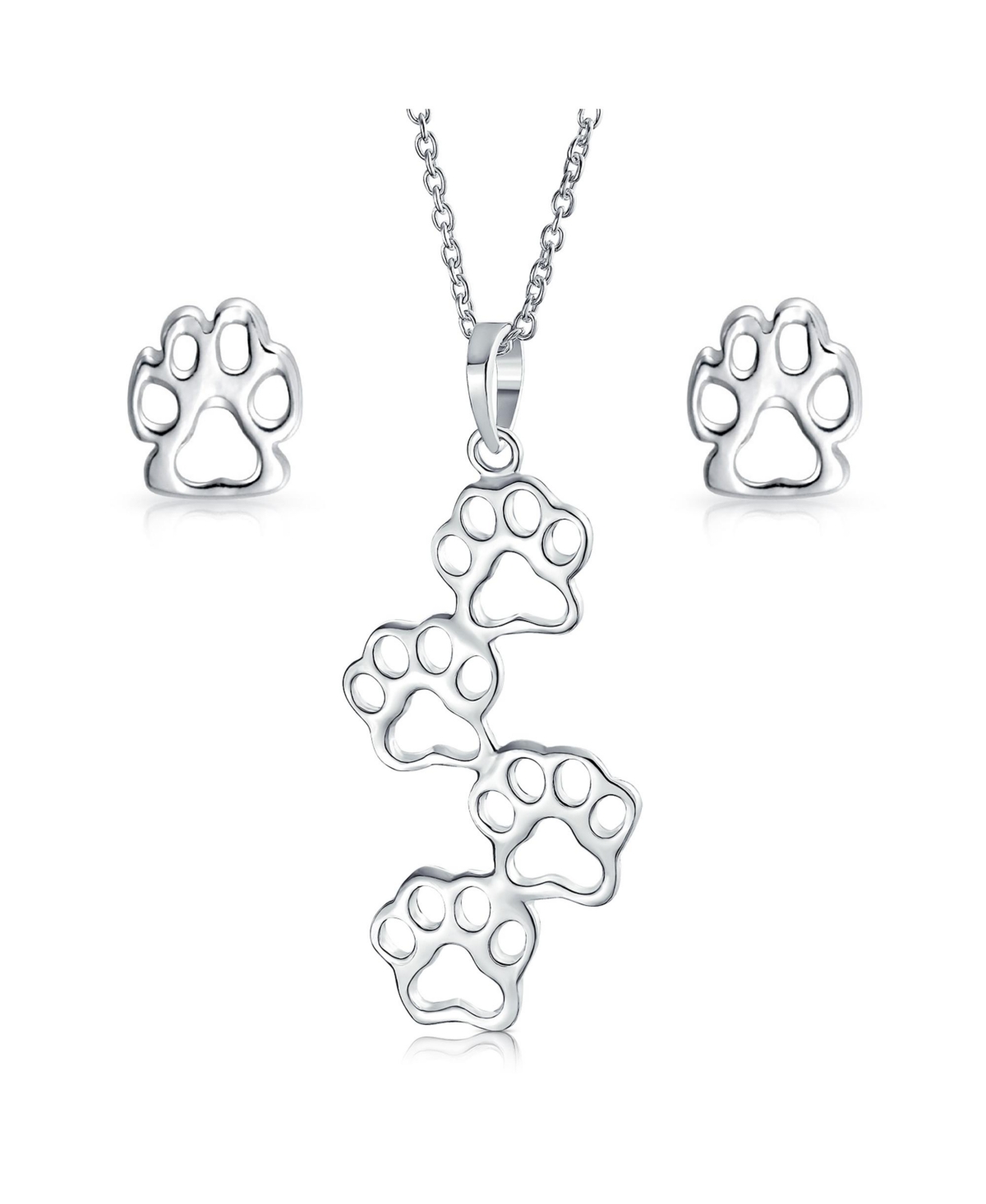 Click here for Bling Jewelry Animal Pet 4 Multi Paw Prints Charm... prices