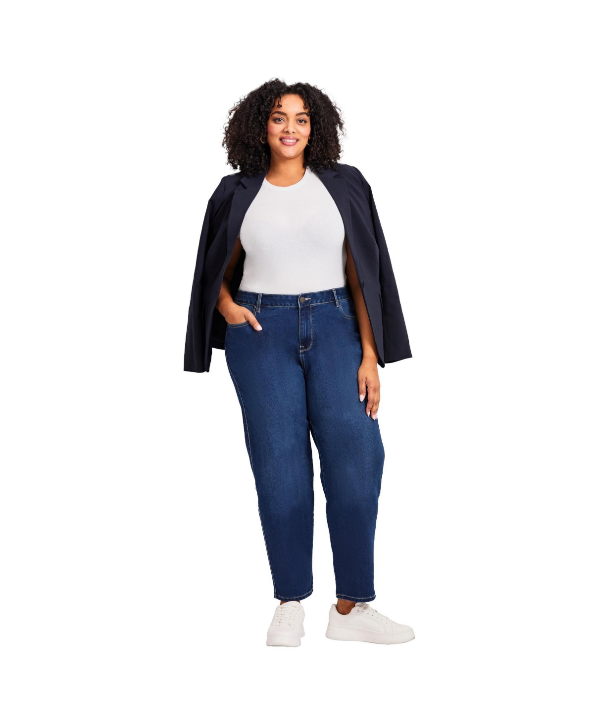 Click here for Avenue Womens Butter Denim Straight Leg Jean - Mid... prices