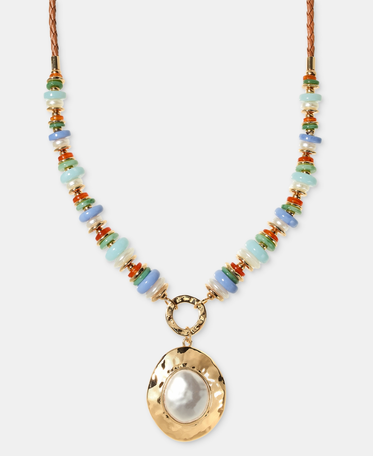 Click here for Style & Co Mixed Stone & Imitation Pearl Pendant N... prices