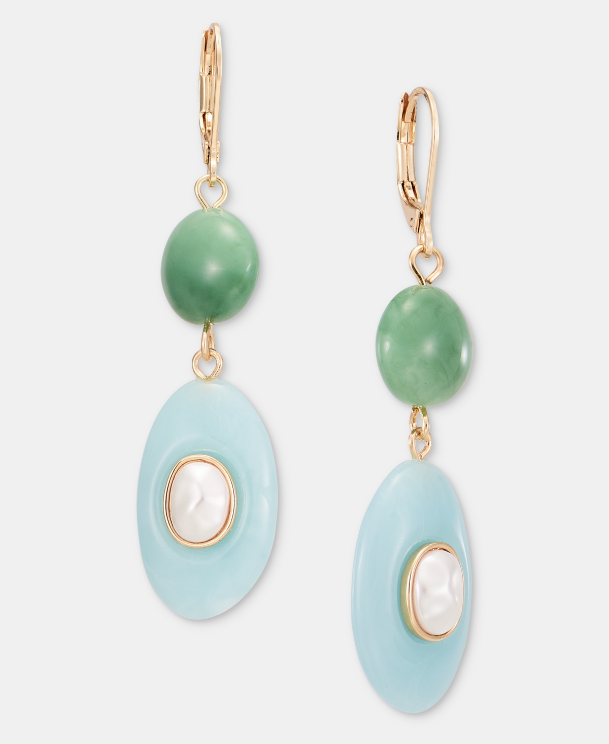 Click here for Style & Co Stone & Imitation Pearl Double Drop Ear... prices