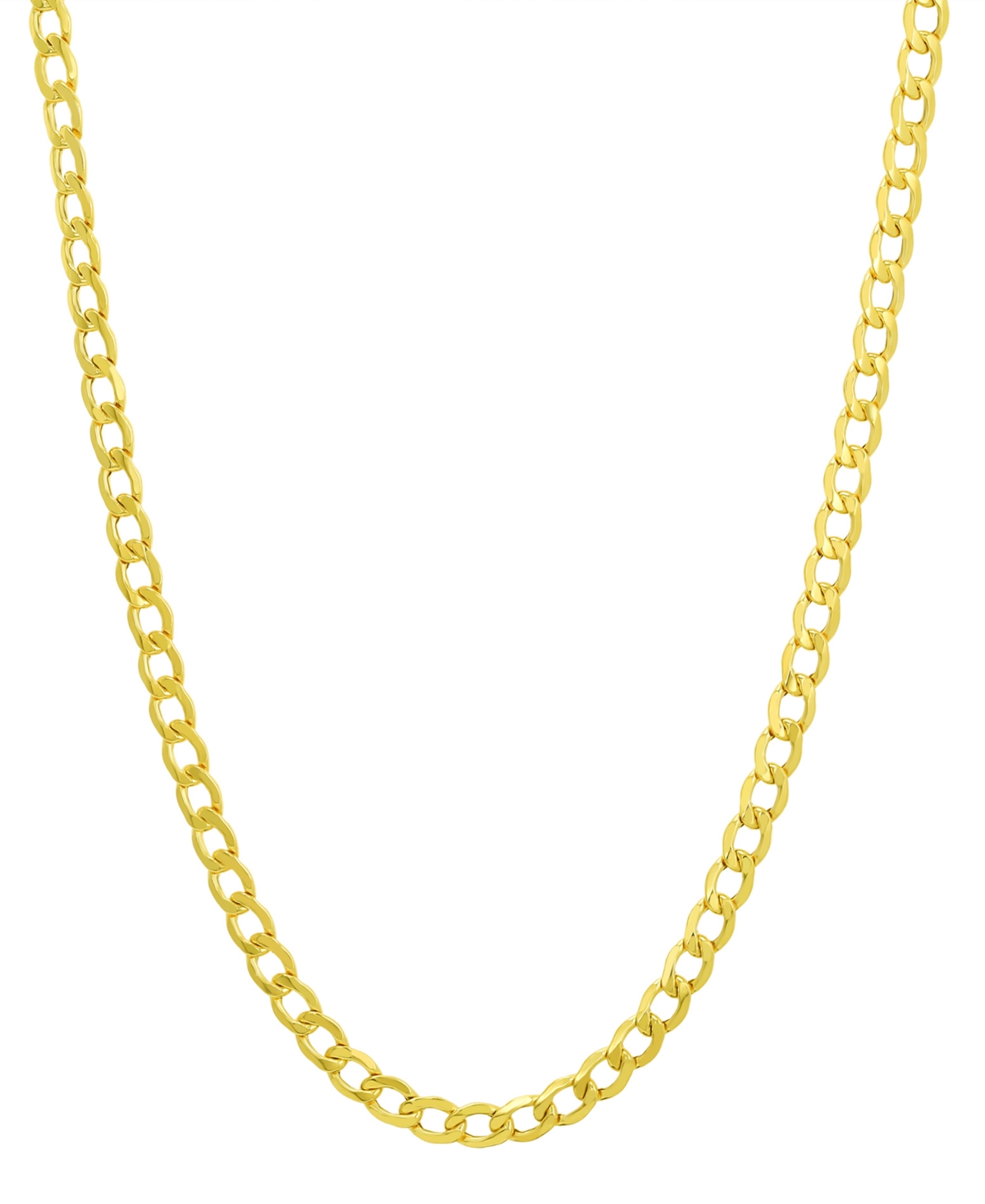 Click here for Macys Beveled Curb Link Chain Necklace in 18k Yell... prices