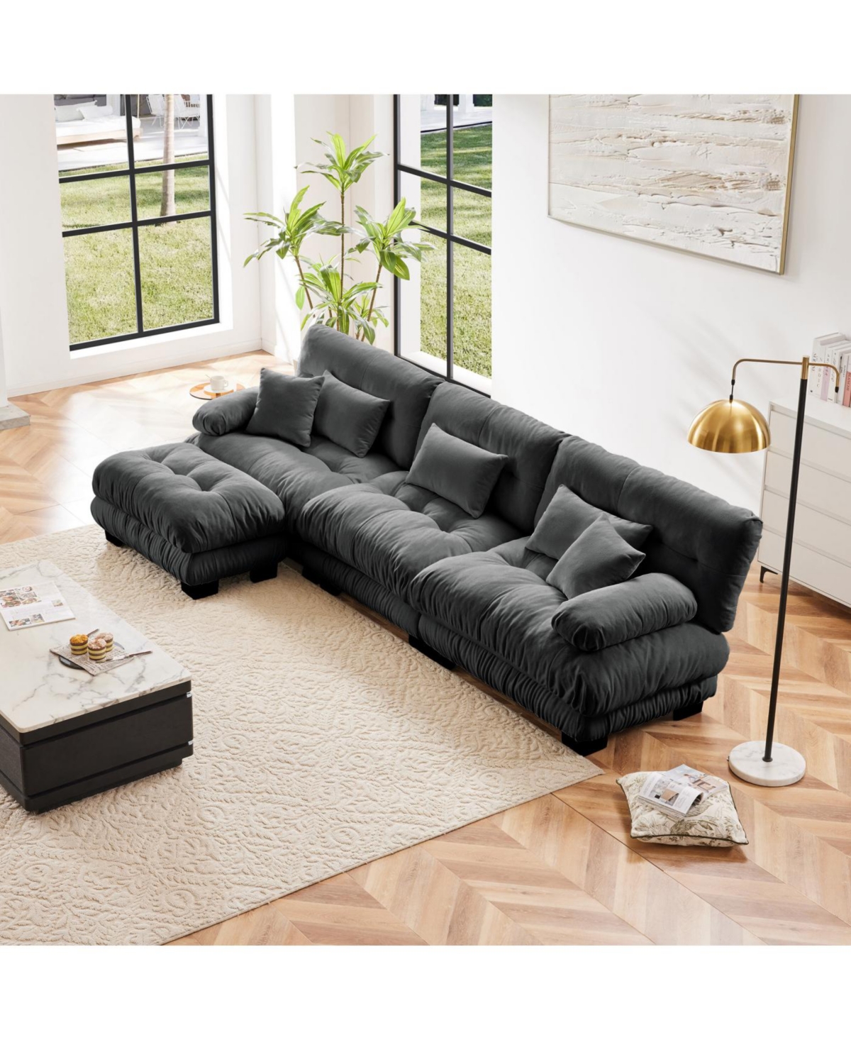 Click here for Streamdale Luxury Modular Sectional Sofa Couch  Ov... prices