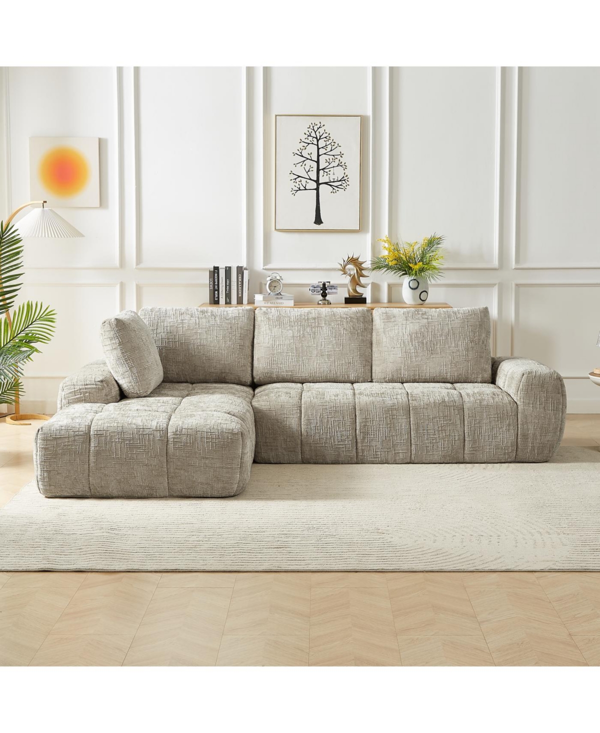 Click here for Streamdale Furniture Streamdale Chenille L-Shape L... prices